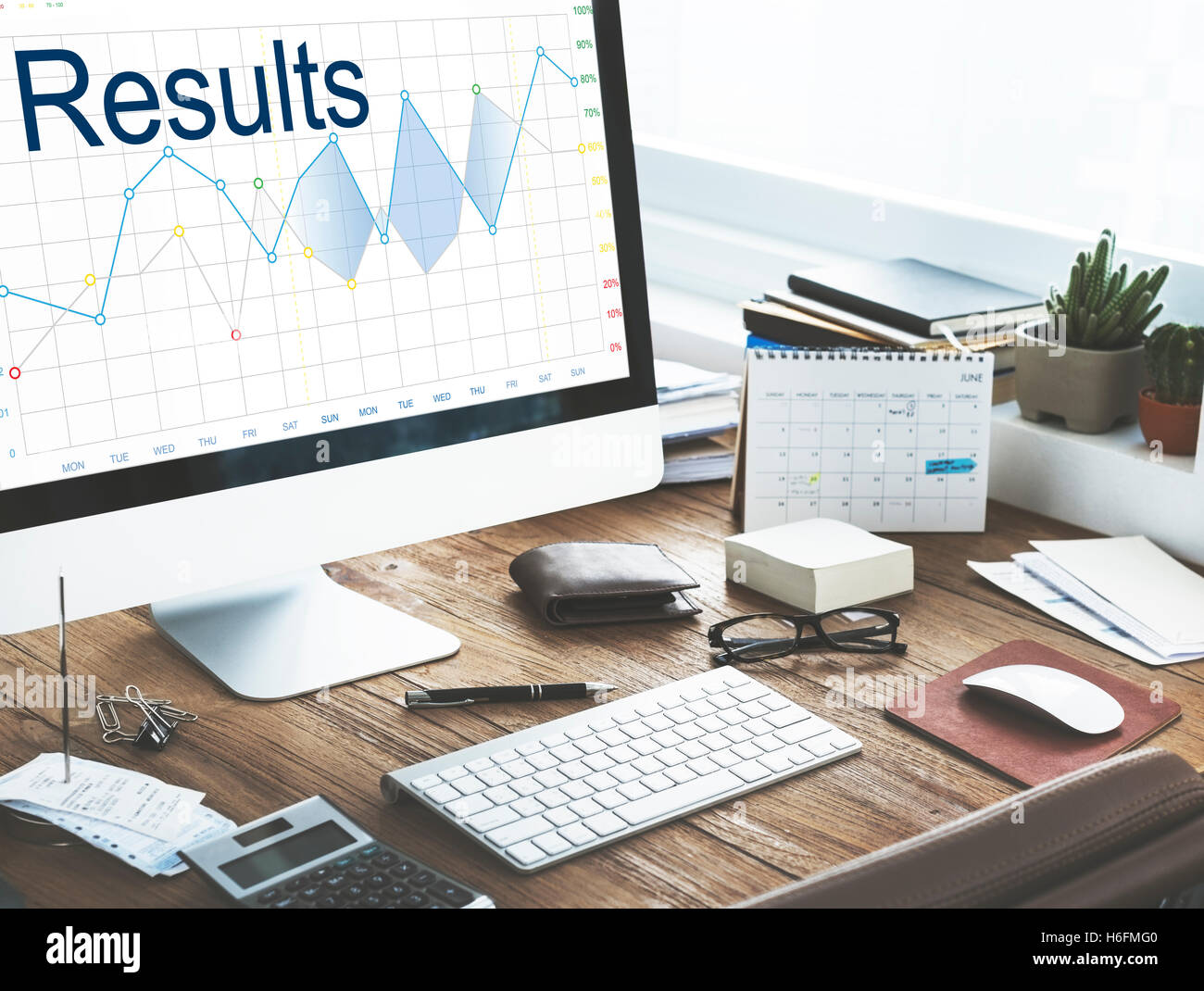 Computer Business Result Calculating Concept Stock Photo - Alamy