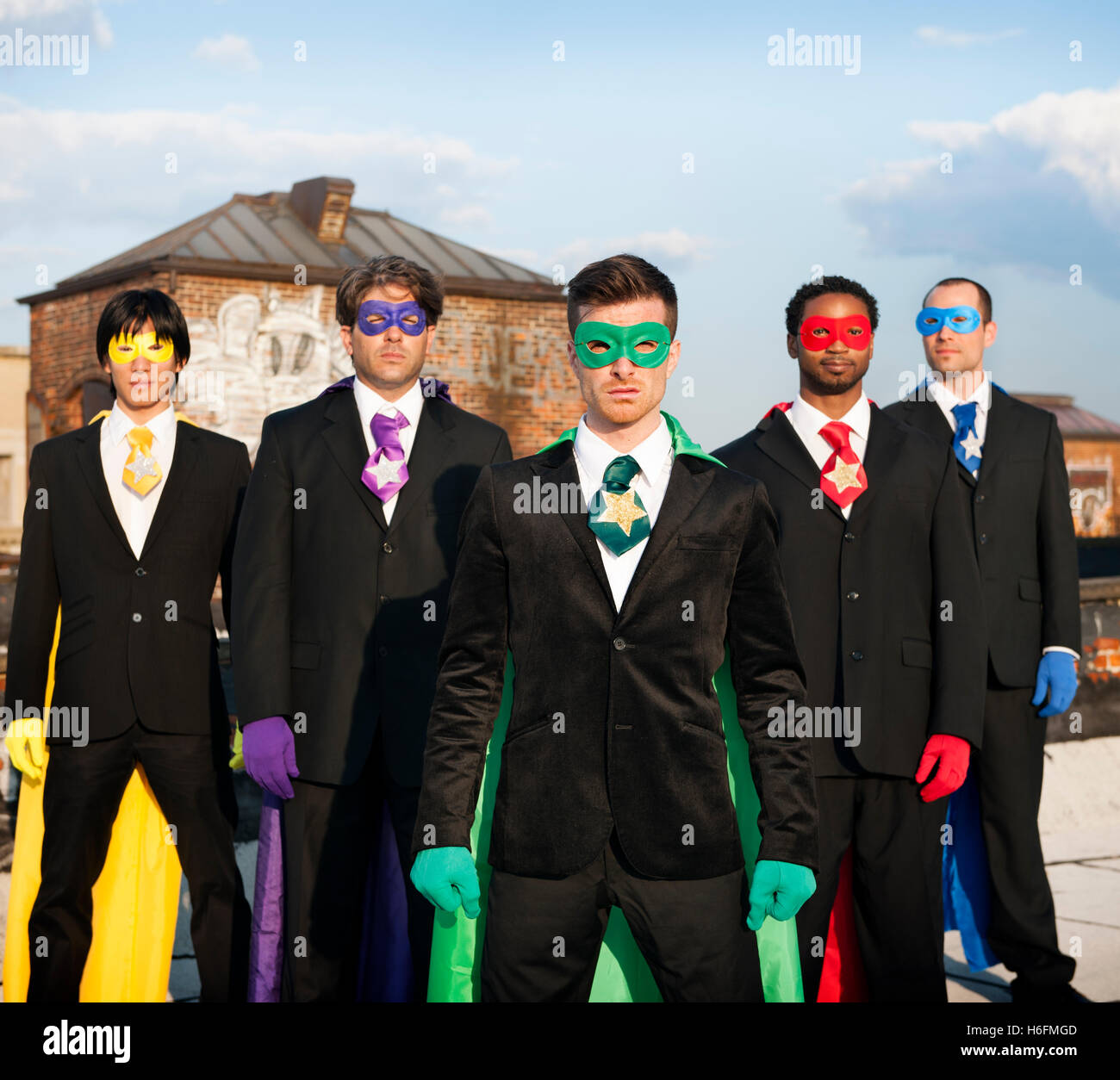 Businessmen superhero team confidence concept hi-res stock photography ...