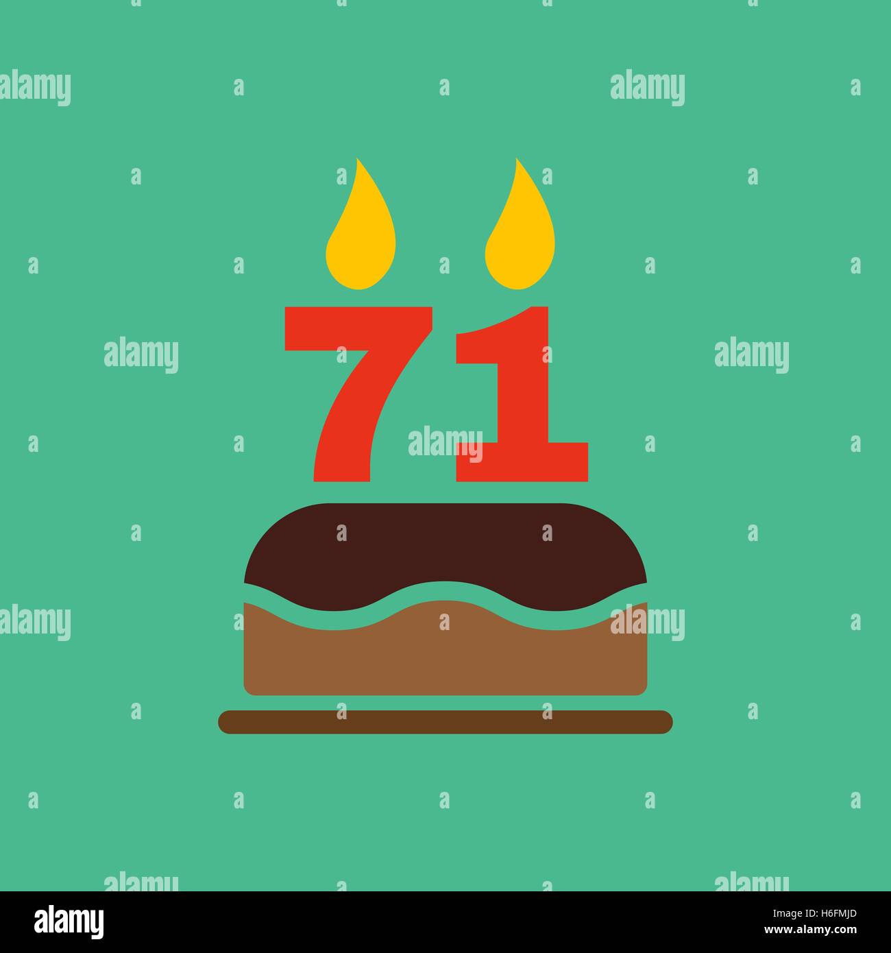 Birthday cake candles number 71 hi-res stock photography and images - Alamy