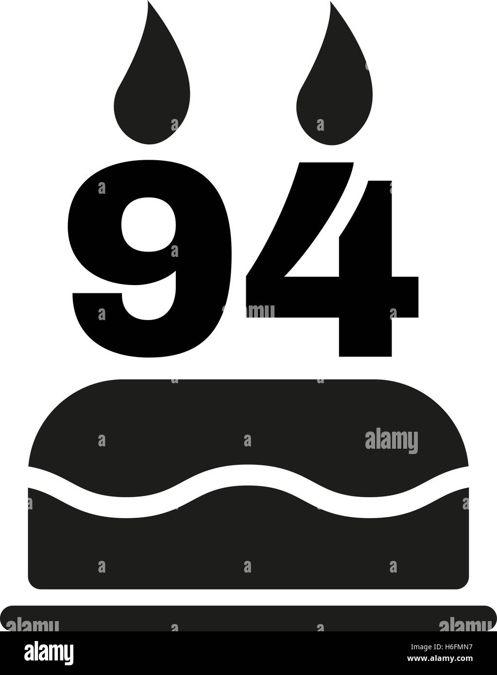 Birthday cake candles number ninety Stock Vector Images - Alamy