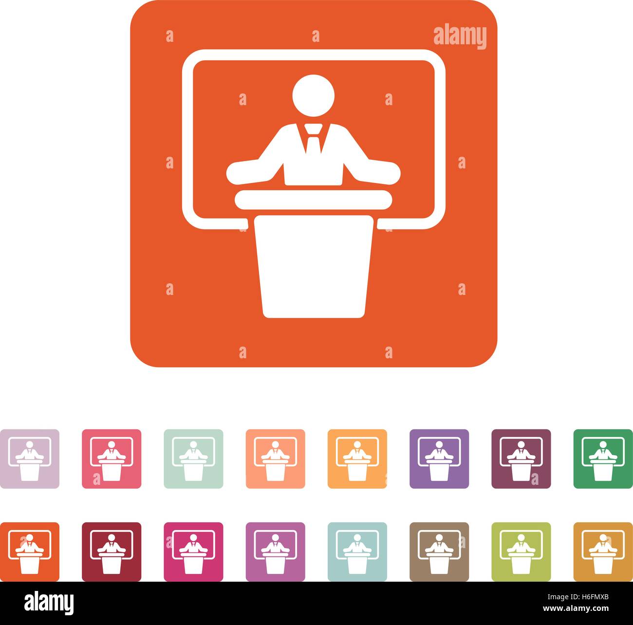 The speech icon. Speak and broadcaster, orator, presentation ...