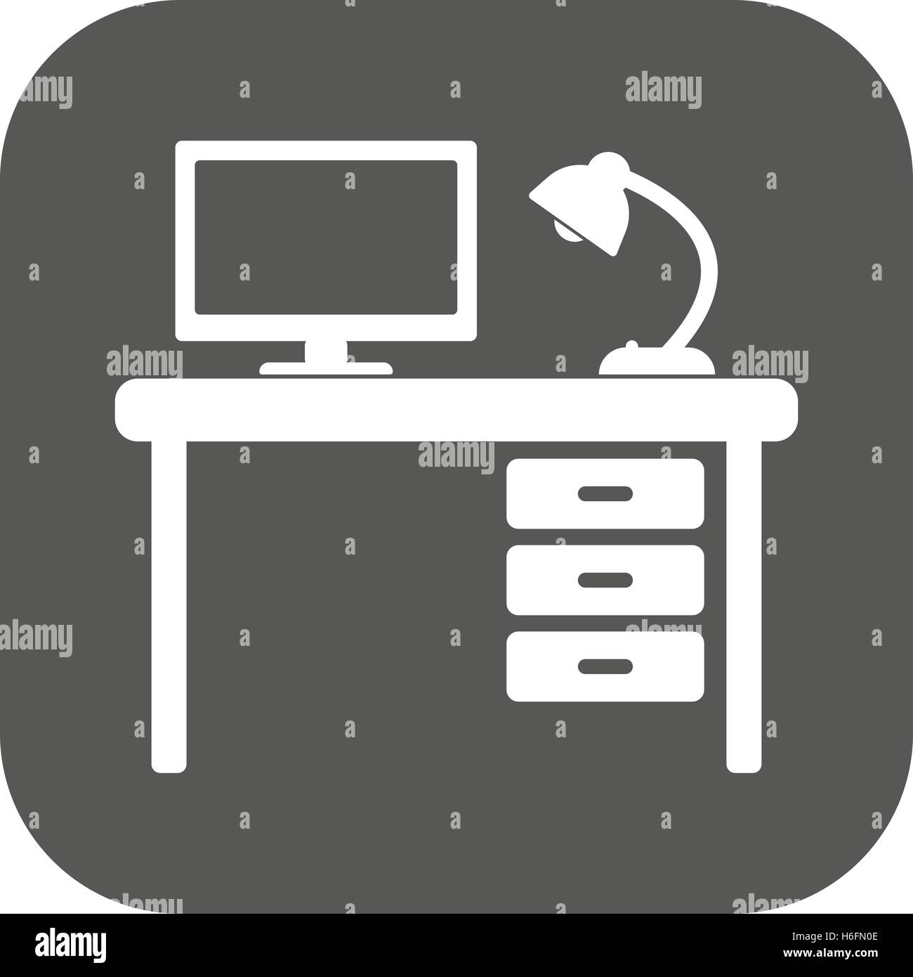 The table icon. Workplace and job, office, working symbol. Flat Vector ...
