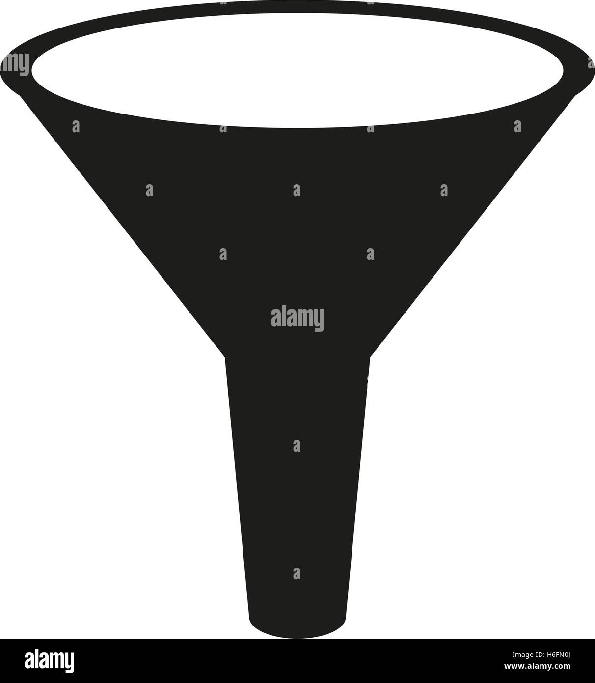 The funnel icon. Filtered and filter, laboratory, chemistry symbol ...