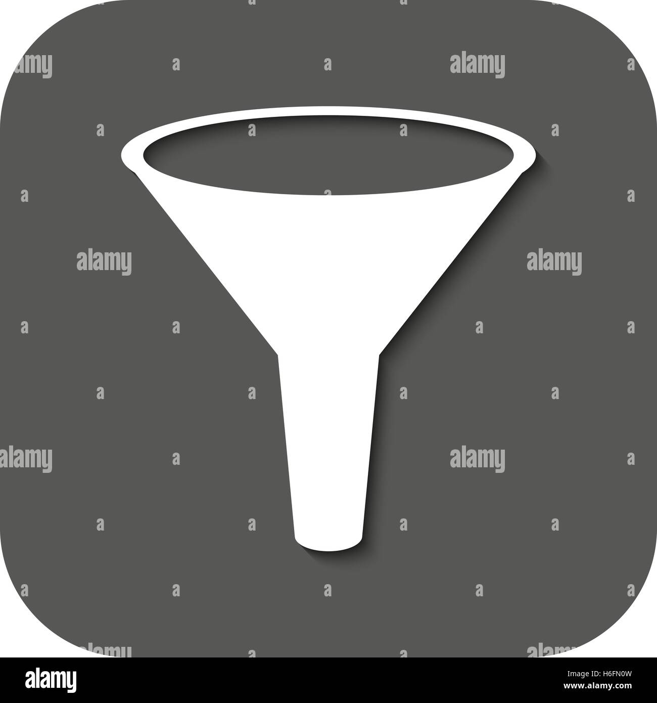 The funnel icon. Filtered and filter, laboratory, chemistry symbol ...