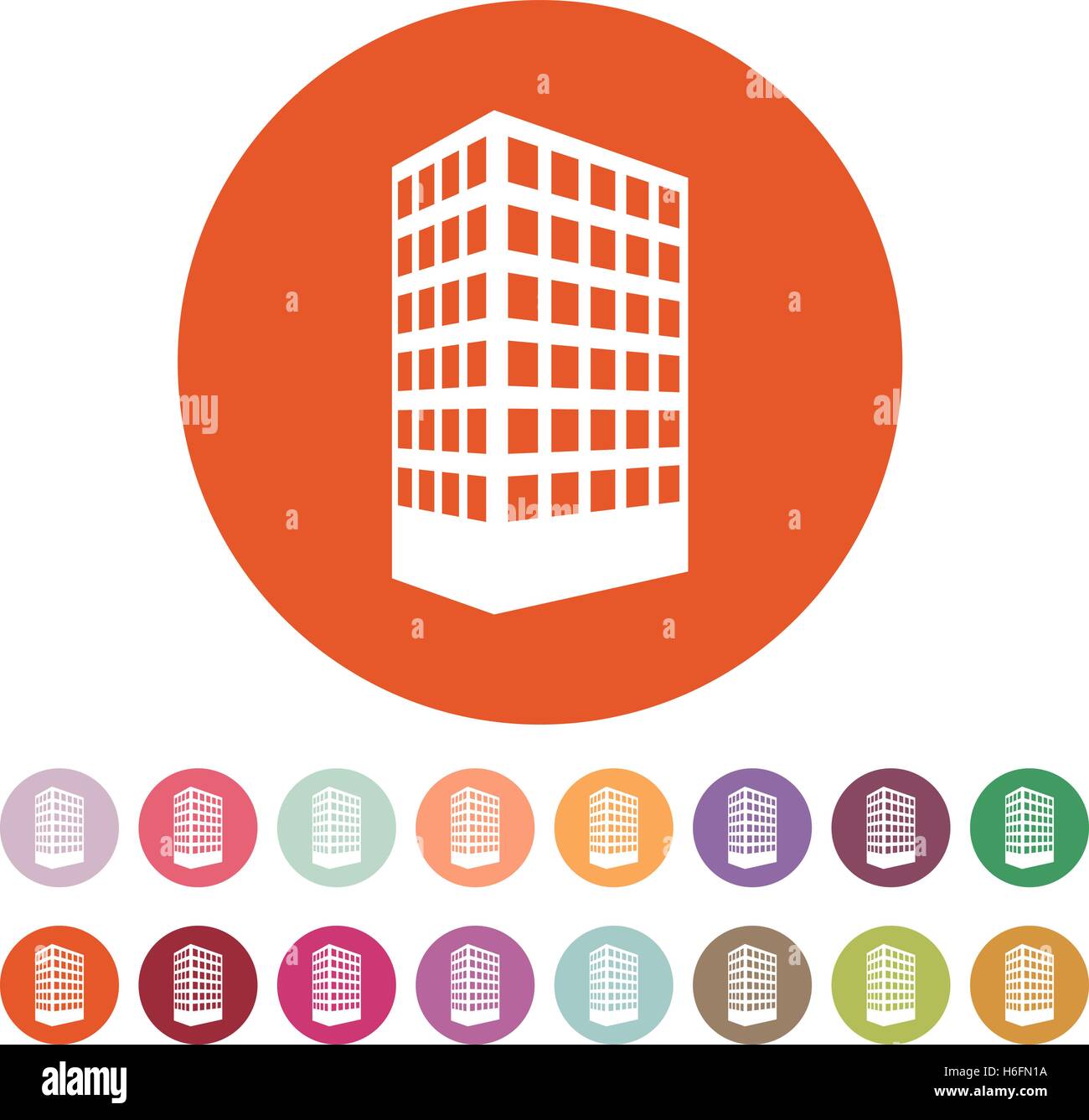 The building icon. Apartment and skyscraper, townhouse, house symbol ...