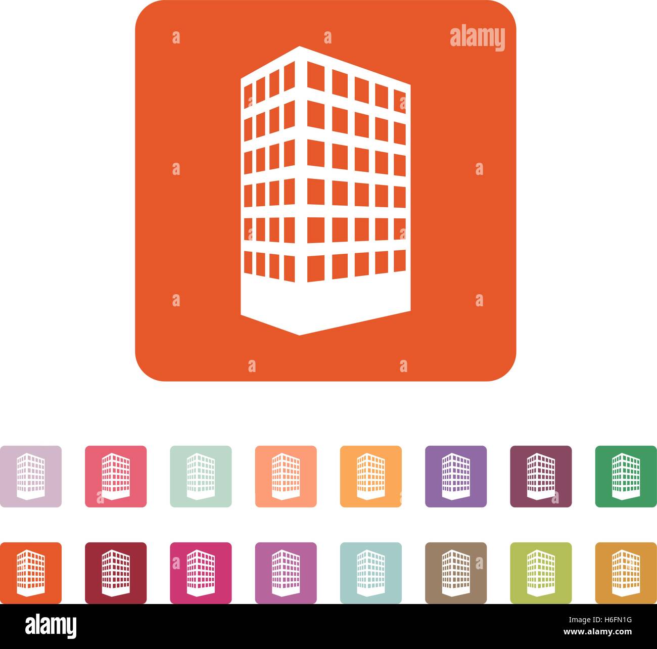 The building icon. Apartment and skyscraper, townhouse, house symbol ...