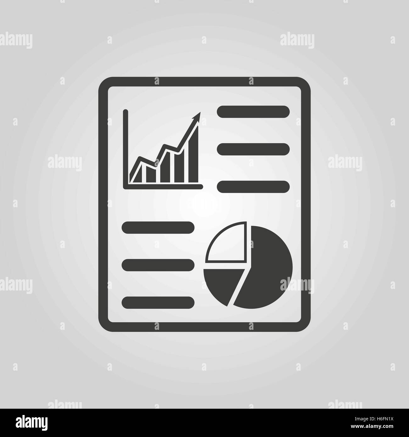 The business report icon. Audit and analysis, document, plan symbol ...