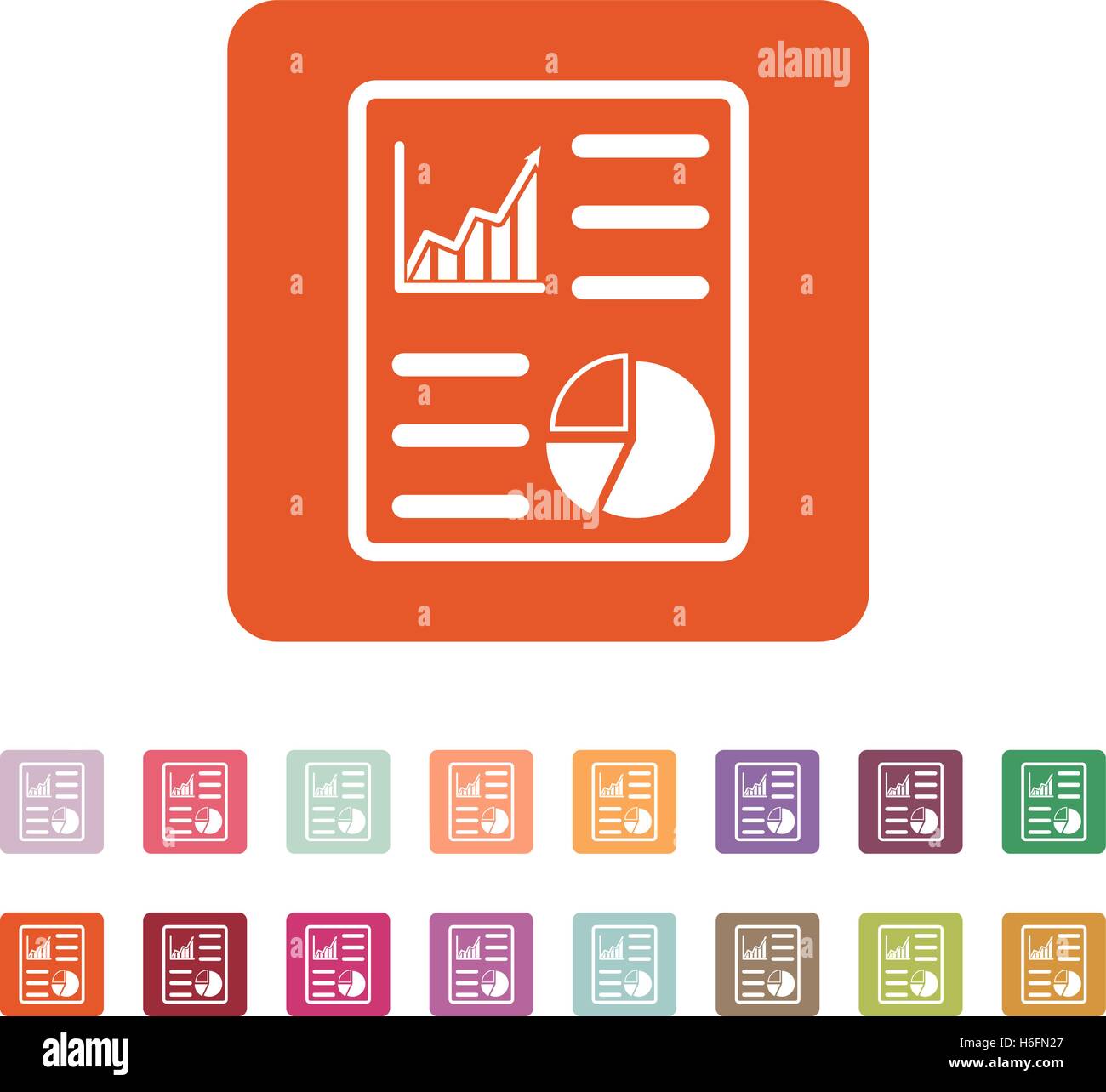 The business report icon. Audit and analysis, document, plan symbol ...