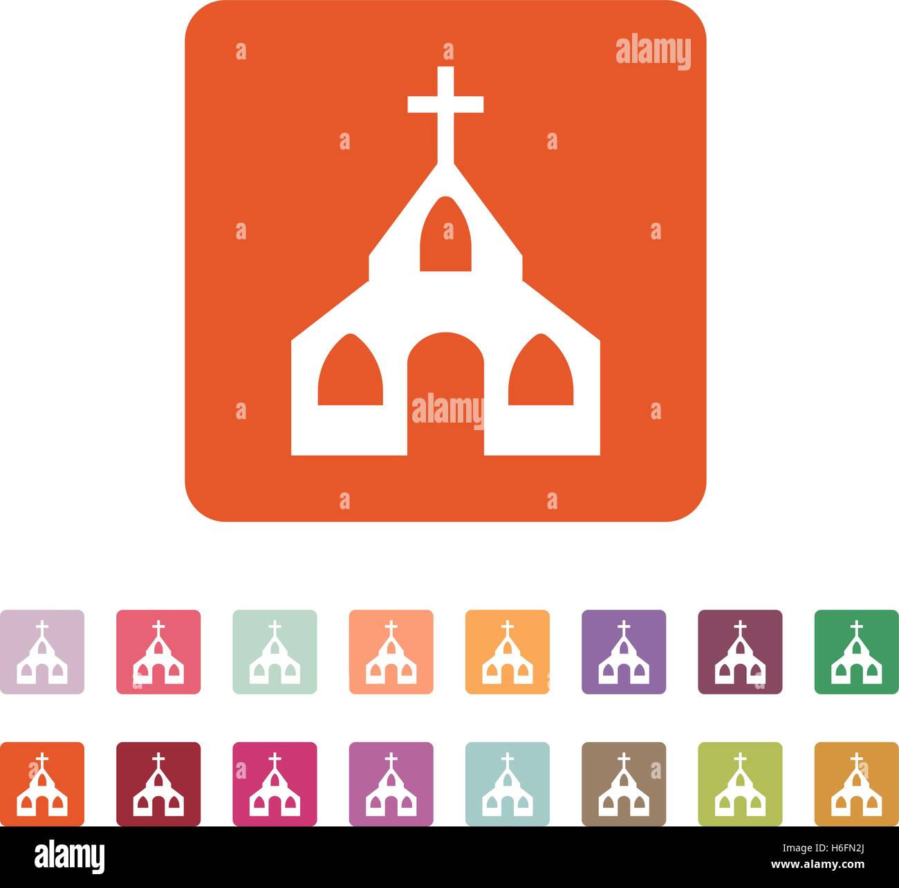 The church icon. Christian and god, catholic, faith symbol. Flat Vector ...