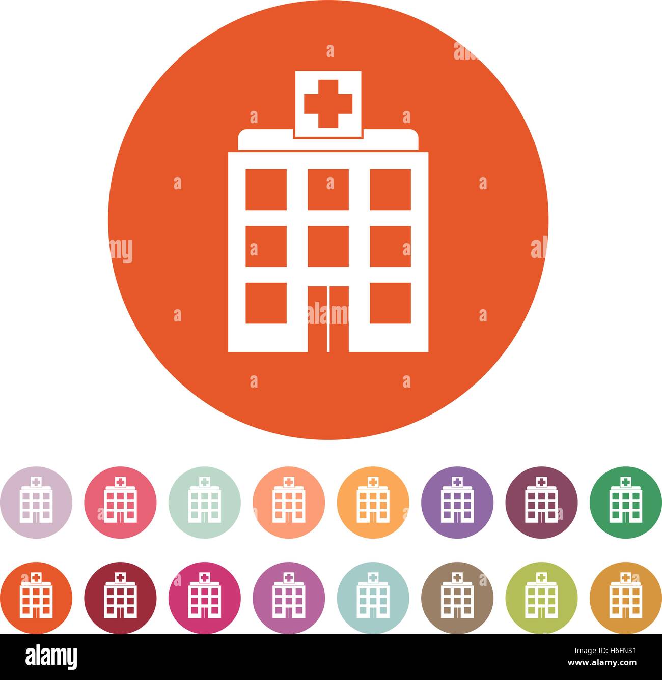 The hospital icon. Medical and ambulance, emergency, healthcare symbol ...