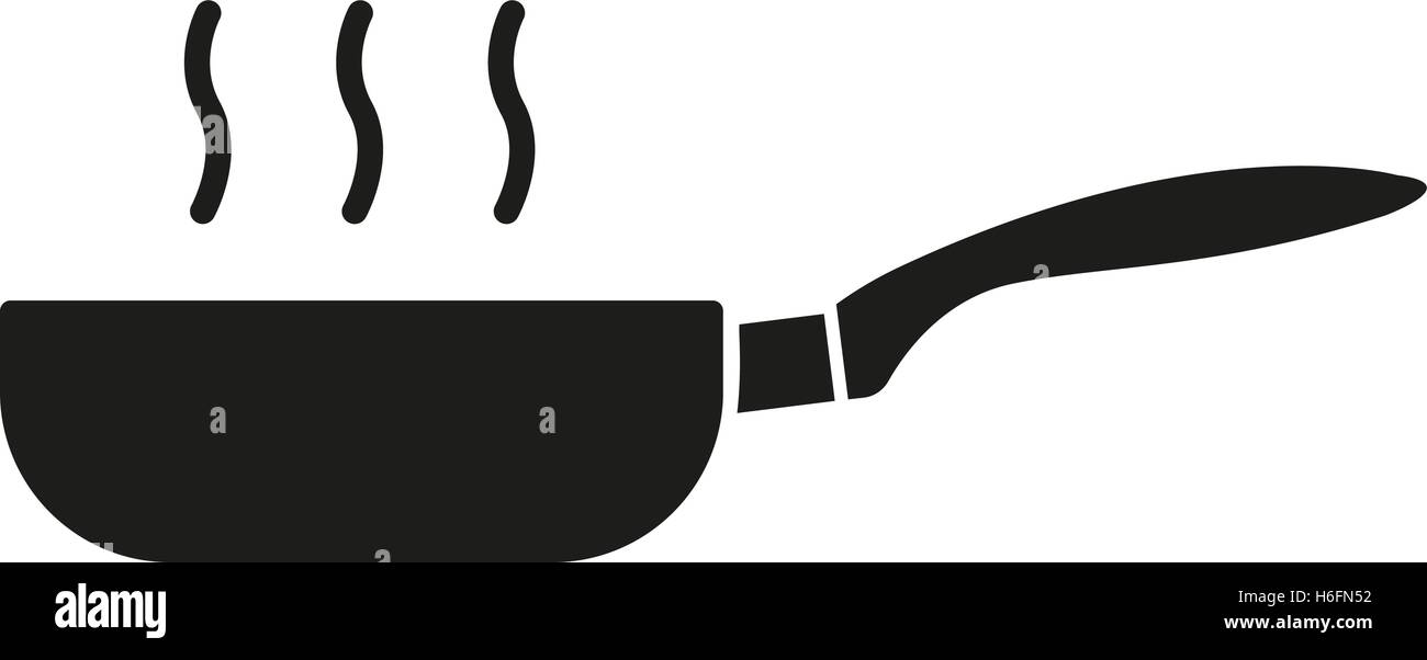 The pan icon. Barbecue and kitchen, cook symbol. Flat Vector ...