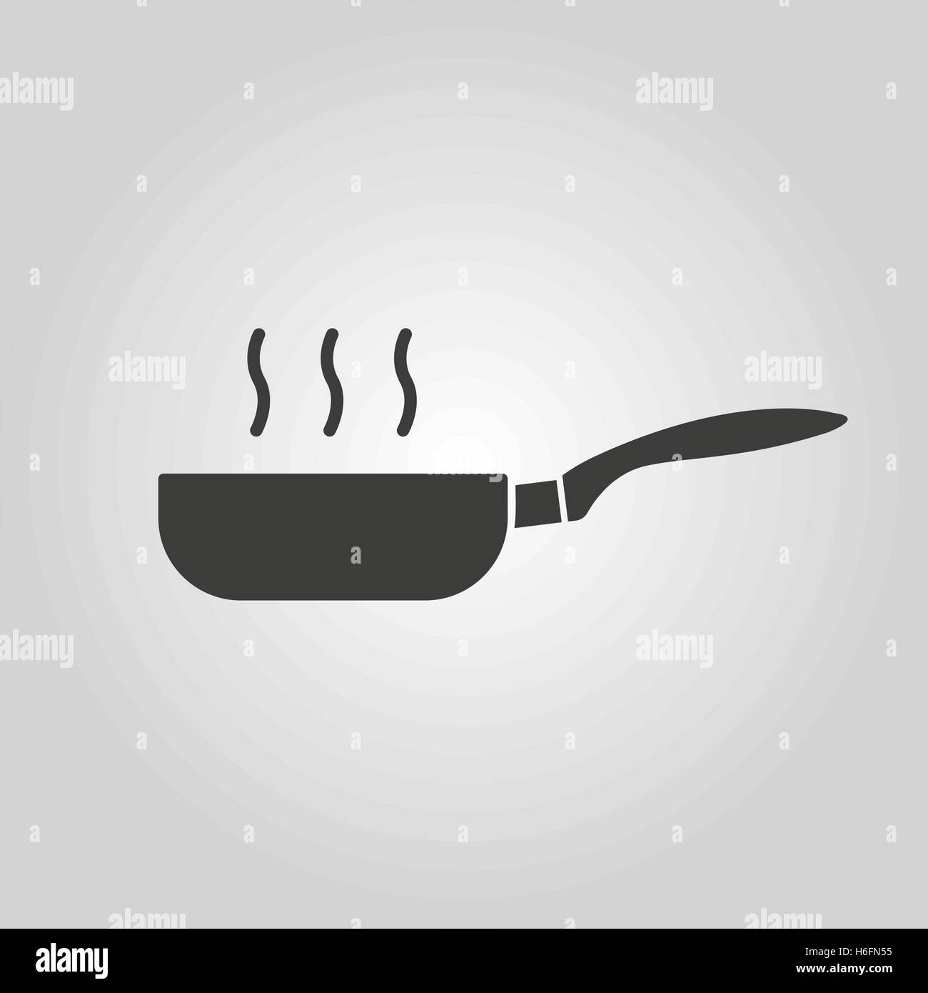 The pan icon. Barbecue and kitchen, cook symbol. Flat Vector ...