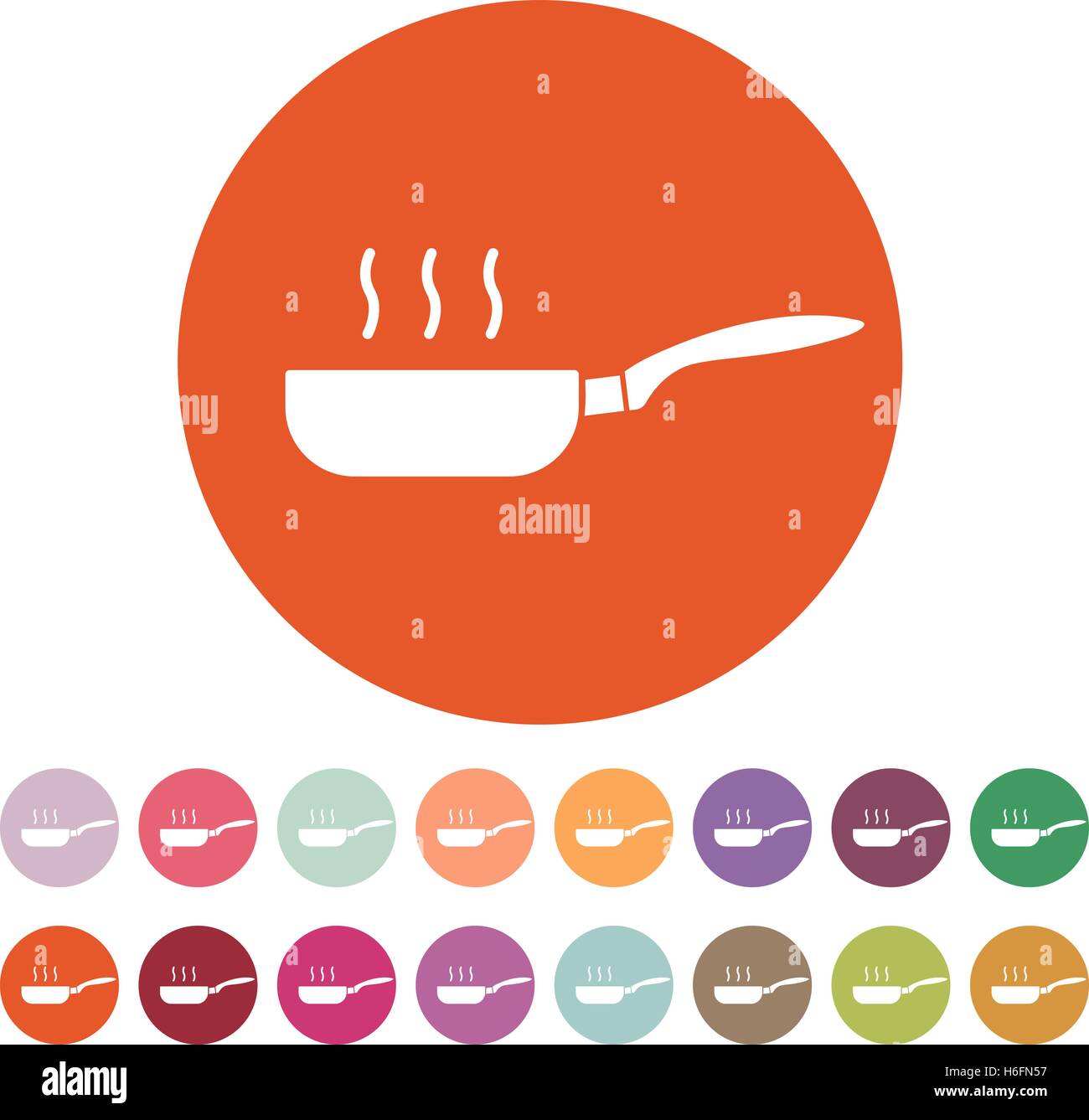 The pan icon. Barbecue and kitchen, cook symbol. Flat Vector ...