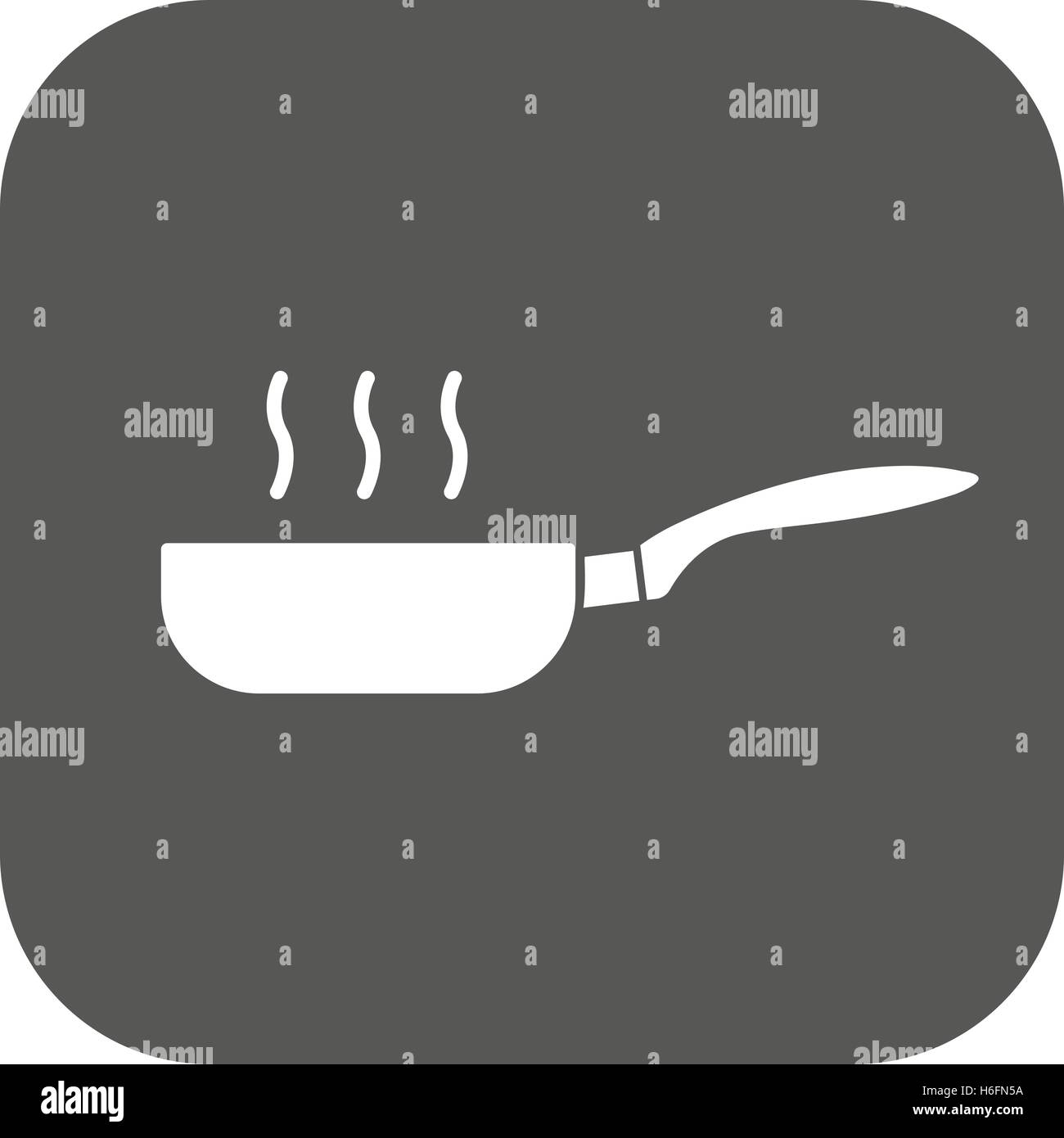 The pan icon. Barbecue and kitchen, cook symbol. Flat Vector ...