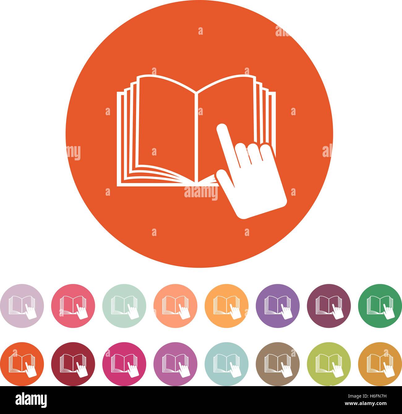 The open book icon. Manual and tutorial, instruction symbol. Flat ...