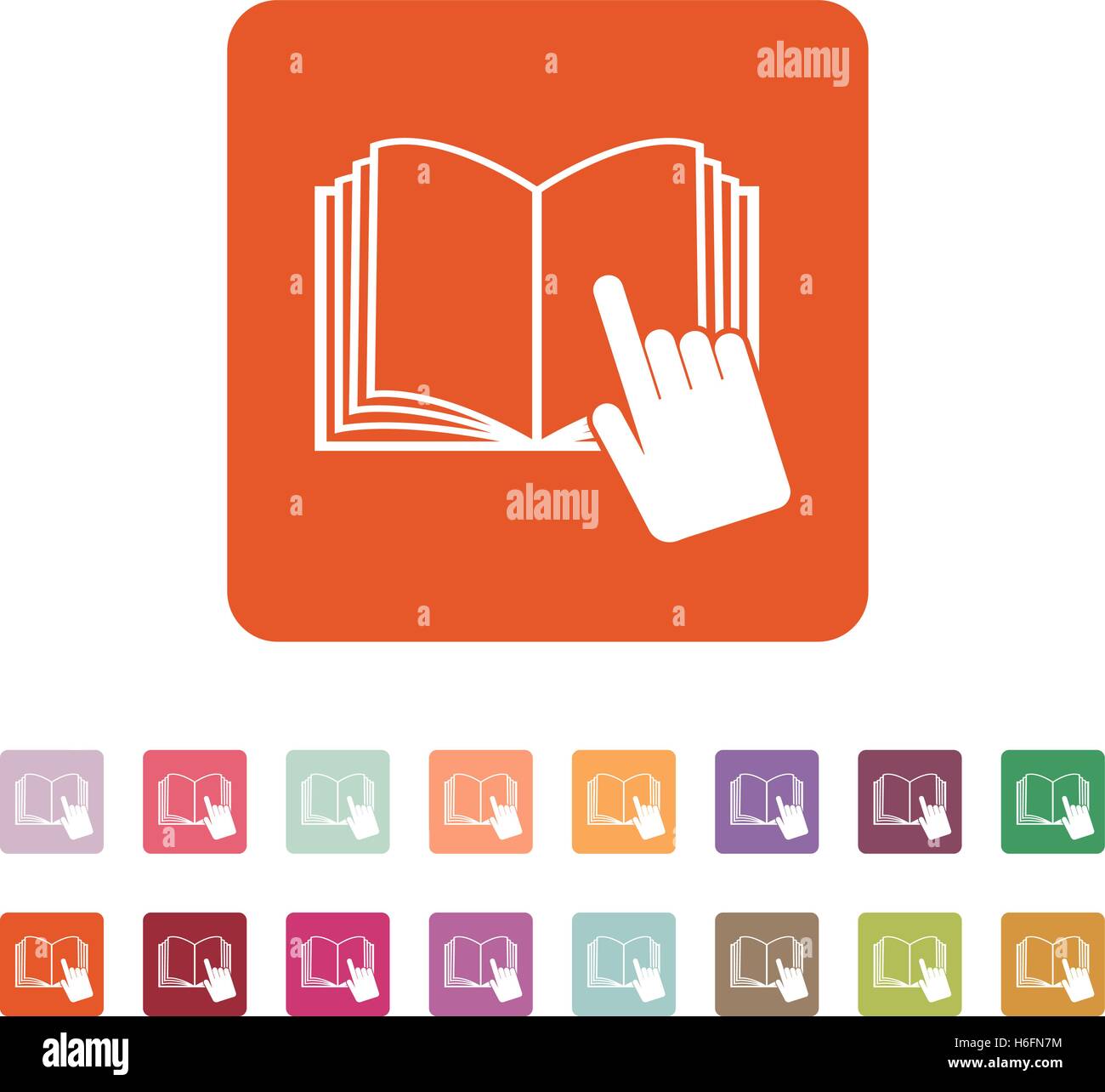 The open book icon. Manual and tutorial, instruction symbol. Flat ...