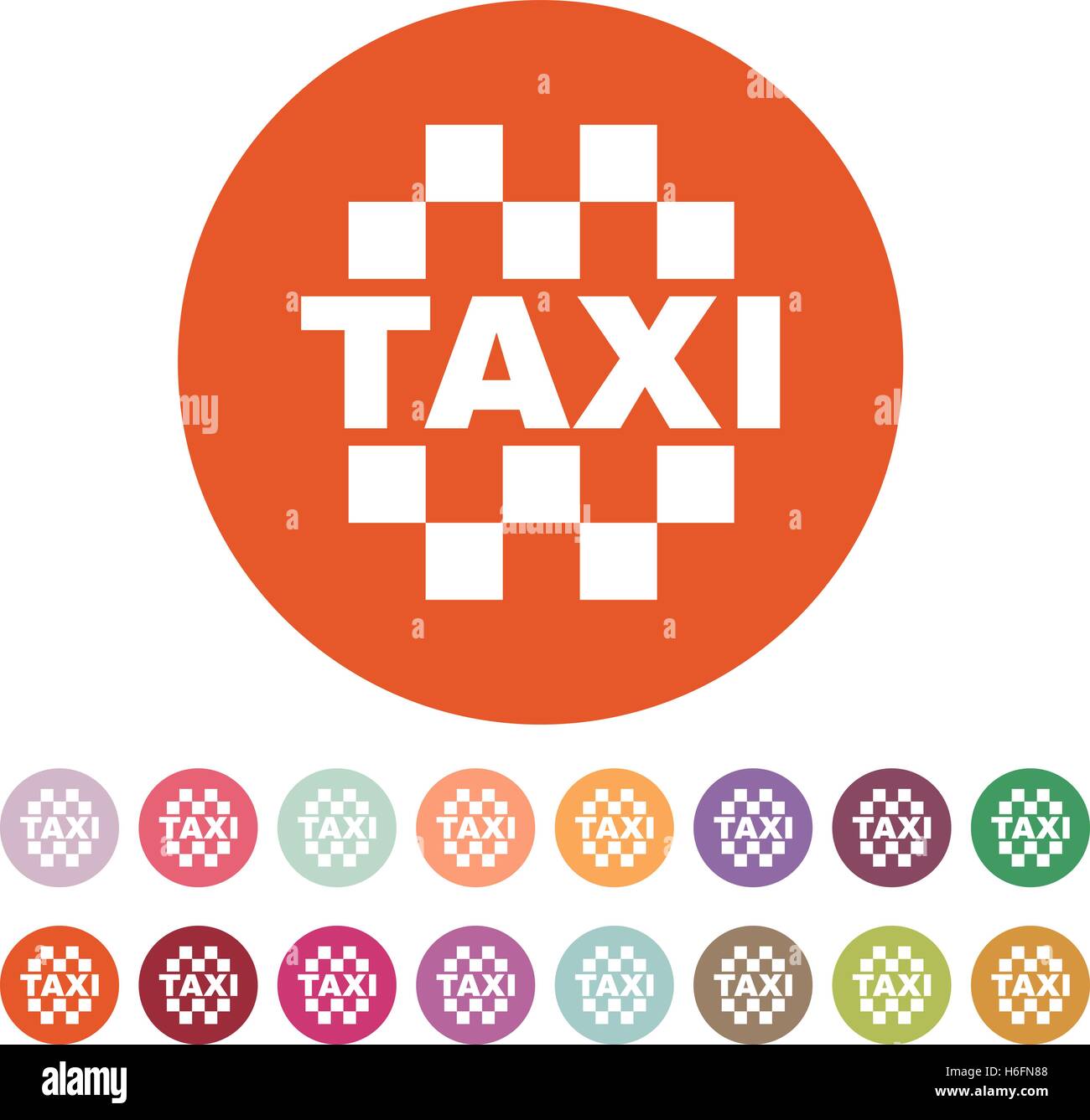 The taxi icon. Cab and taxicab symbol. Flat Vector illustration. Button ...