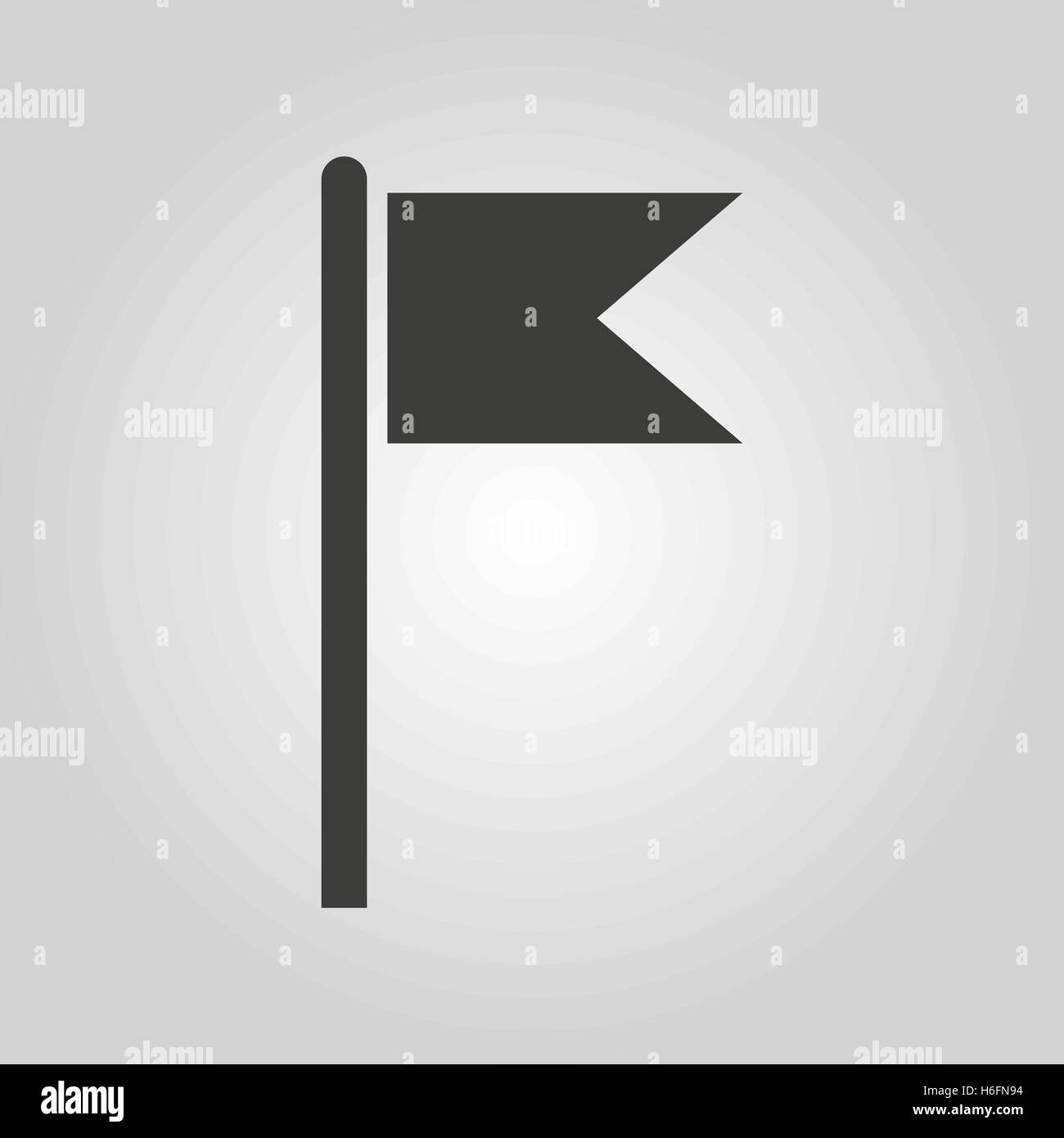 The flag icon. Mark and navigation symbol. Flat Vector illustration ...