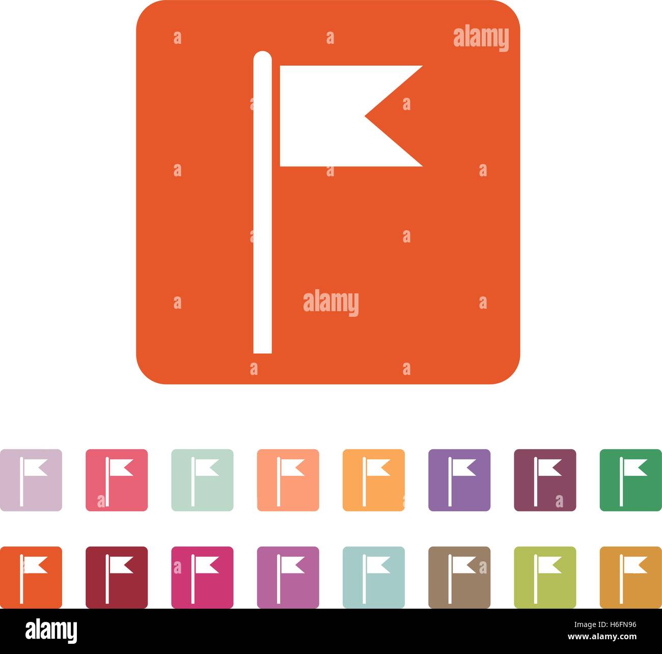 The flag icon. Mark and navigation symbol. Flat Vector illustration ...