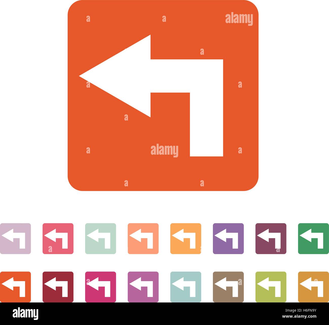 The left icon. Direction and arrow, navigation symbol. Flat Vector ...