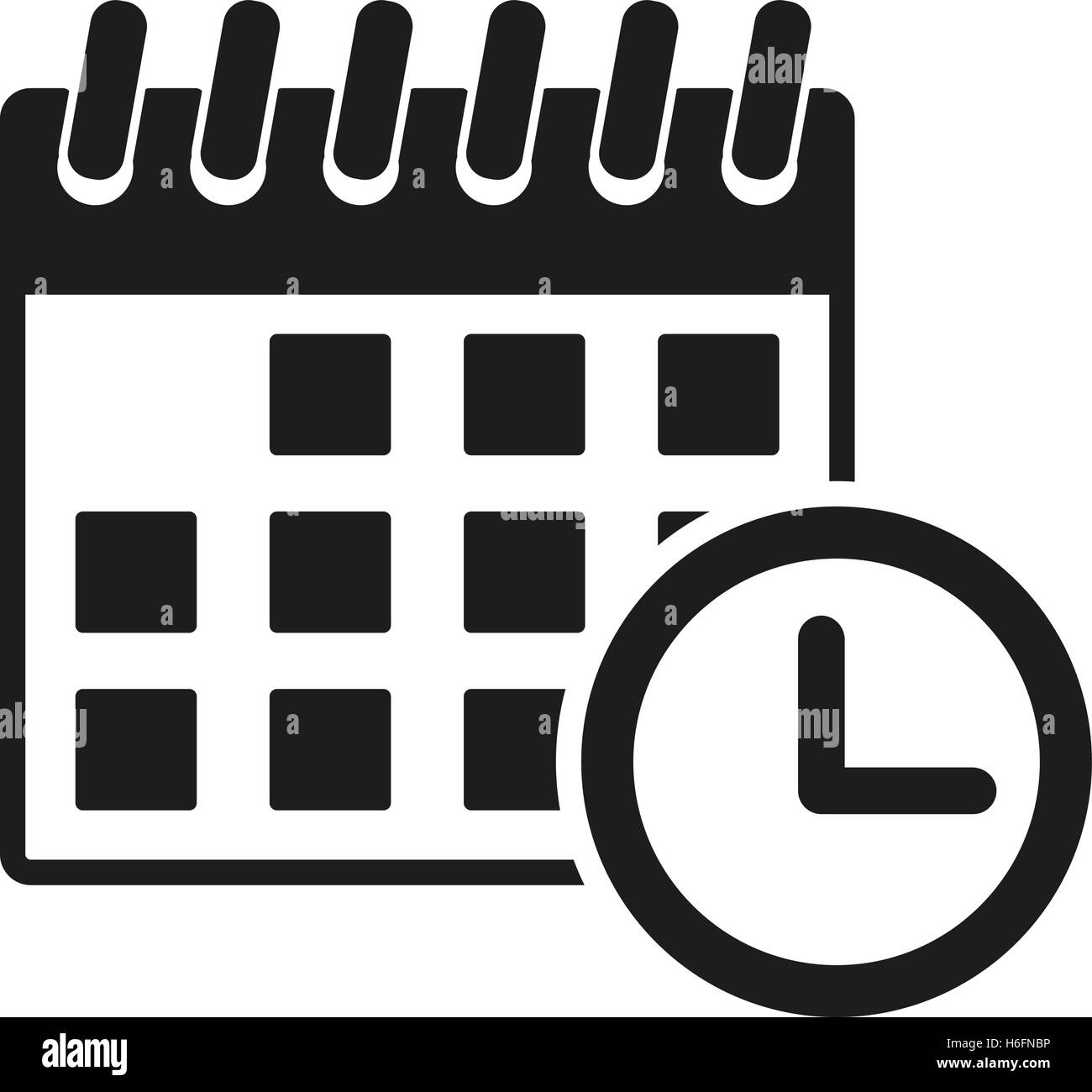 The calendar icon. Reminder and event, time symbol. Flat Vector ...
