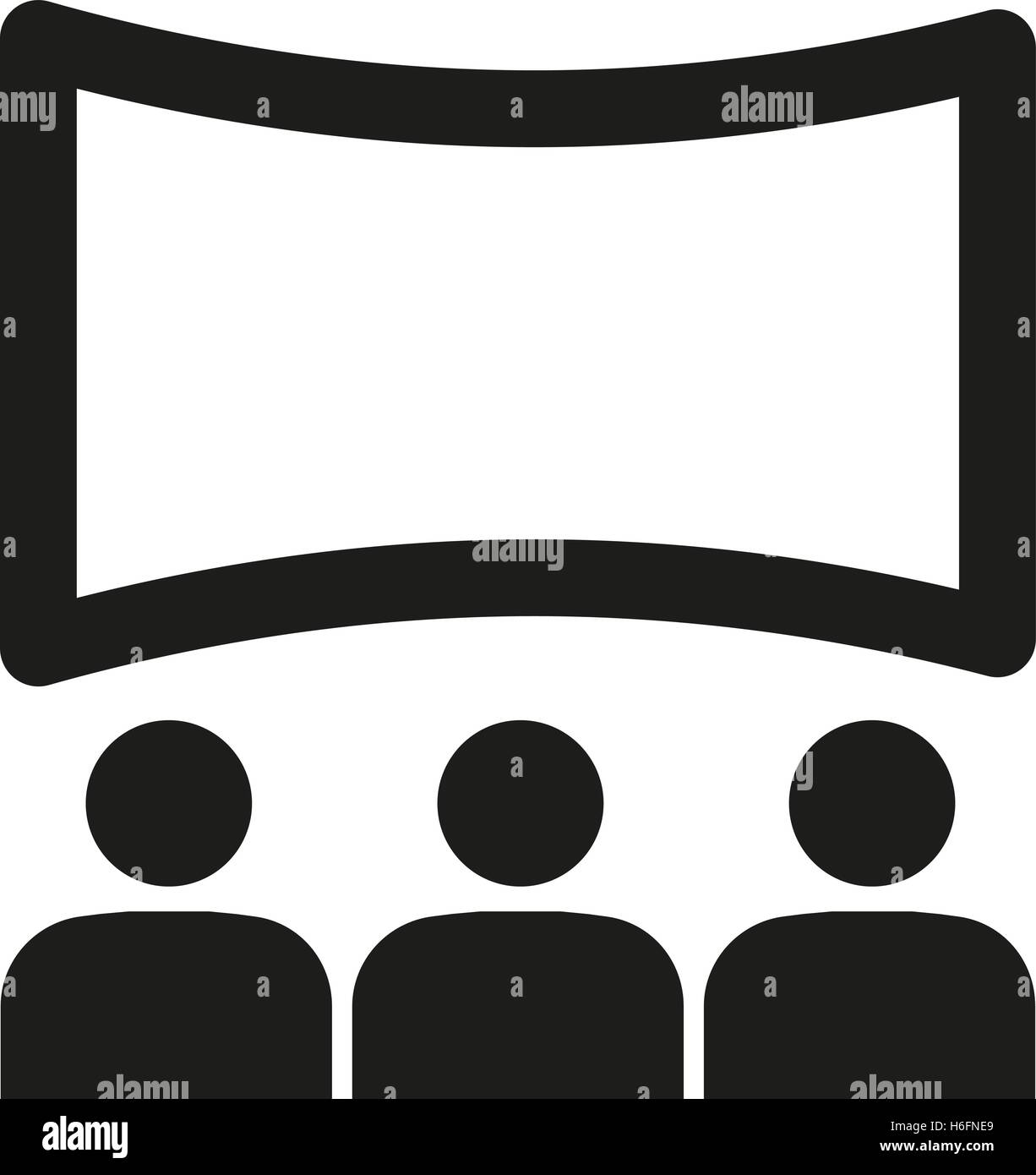 The movie house icon. Theater and show, cinema, presentation symbol ...