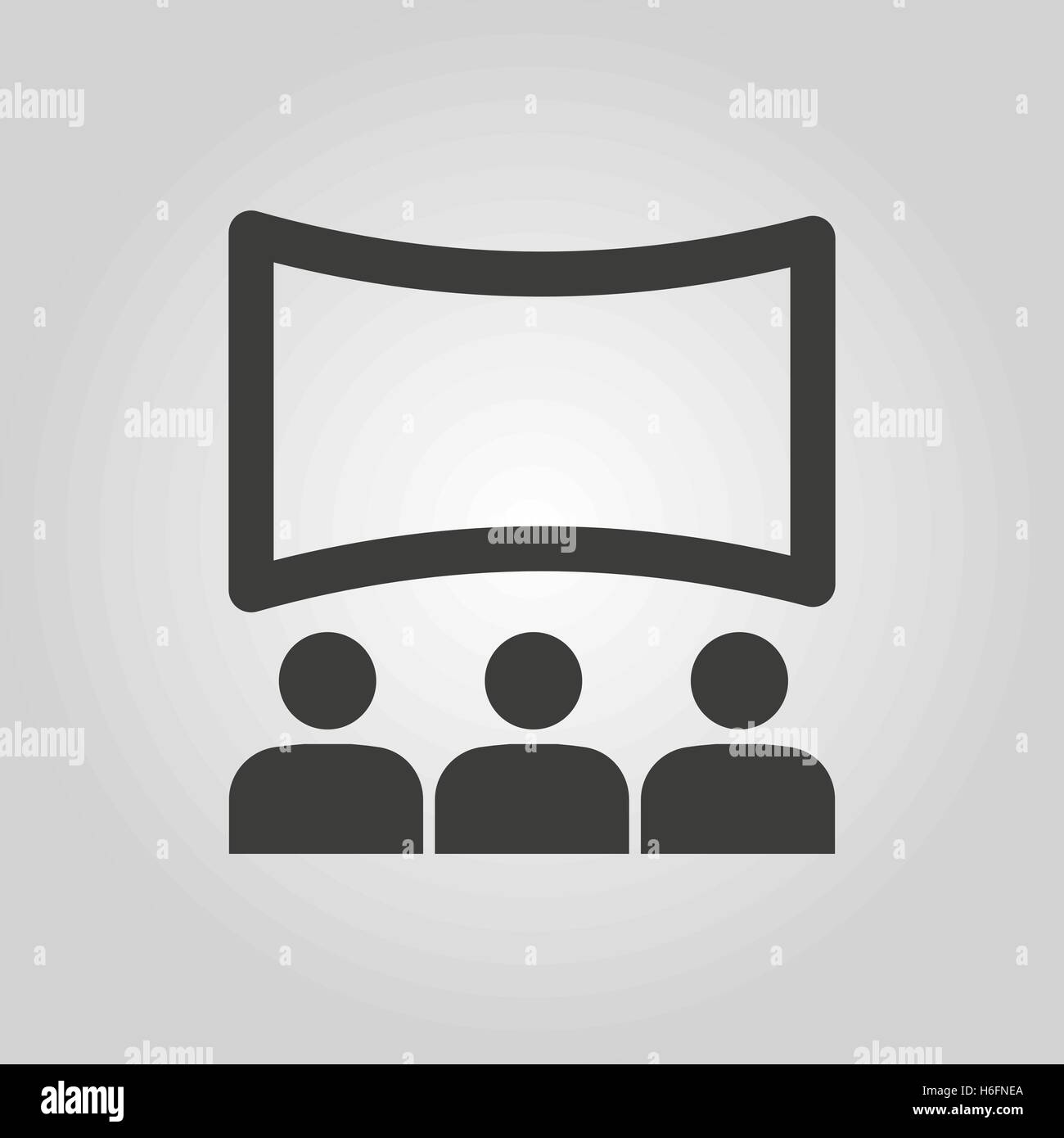The movie house icon. Theater and show, cinema, presentation symbol ...