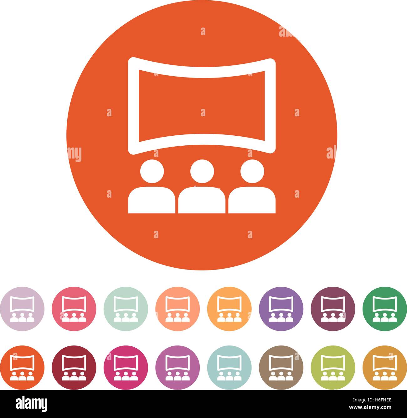 The movie house icon. Theater and show, cinema, presentation symbol ...