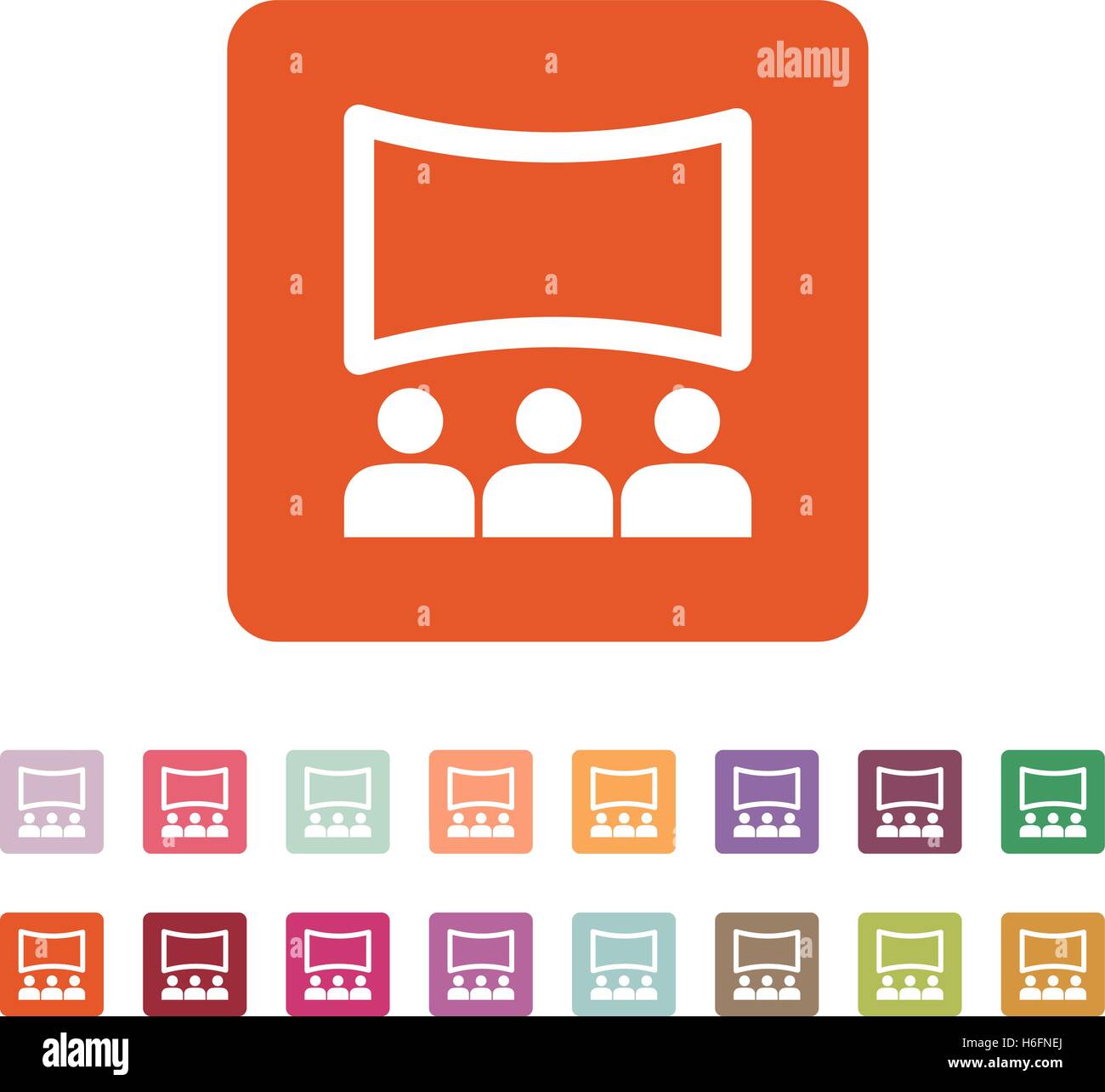 The movie house icon. Theater and show, cinema, presentation symbol ...