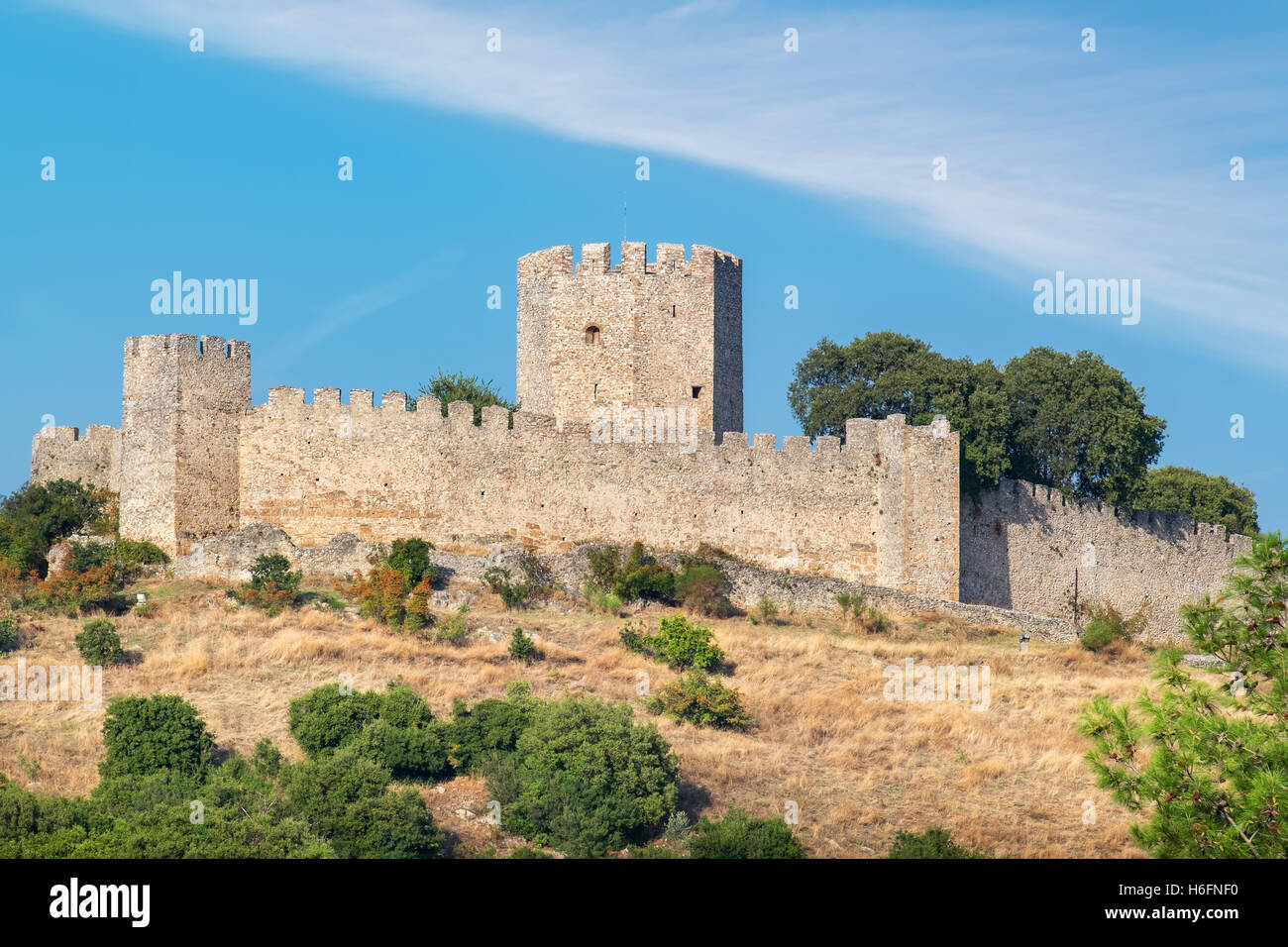 Castle of Platamonas. Greece Stock Photo - Alamy