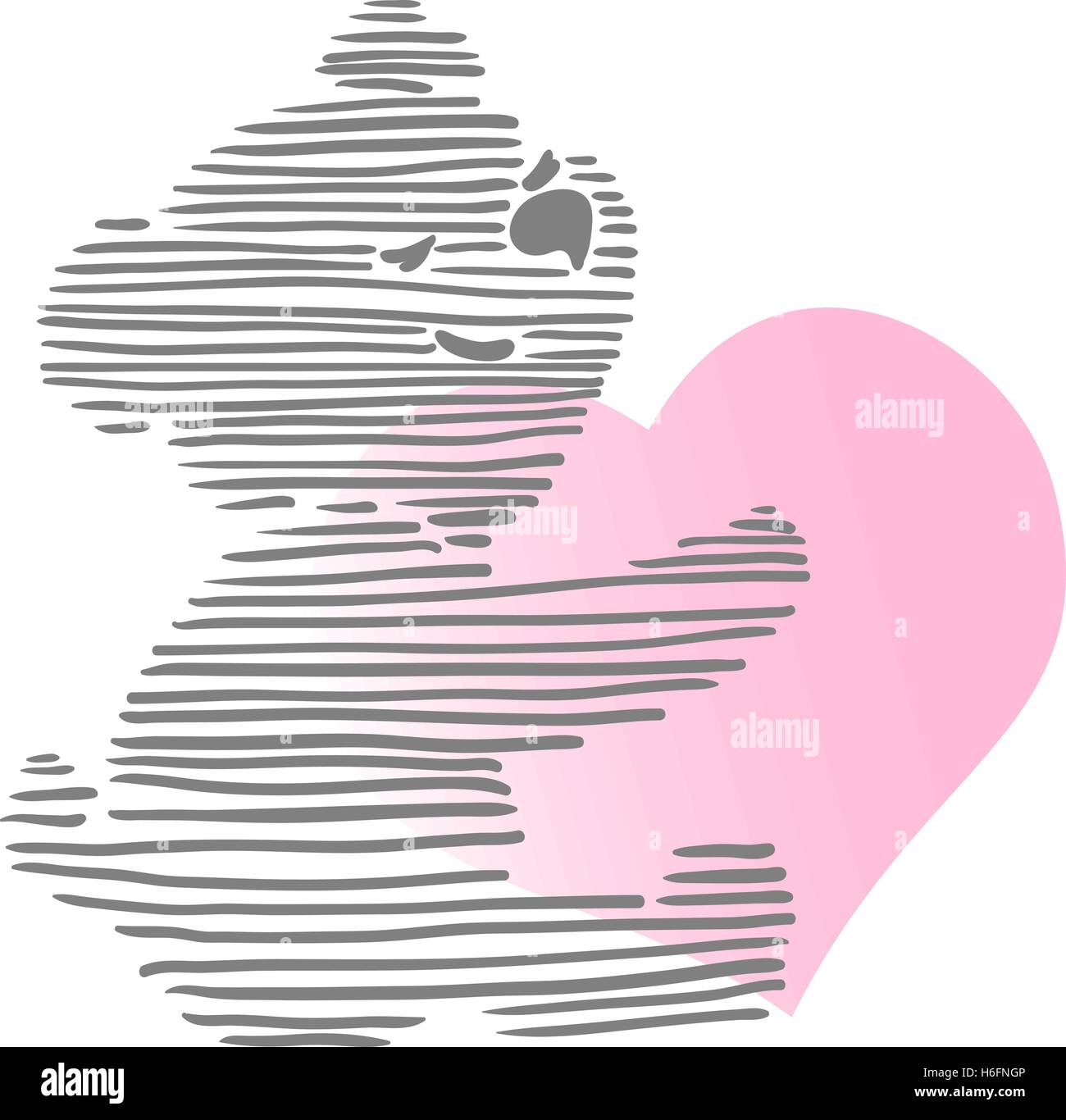 Cartoon baby holding red heart Stock Vector Images - Alamy