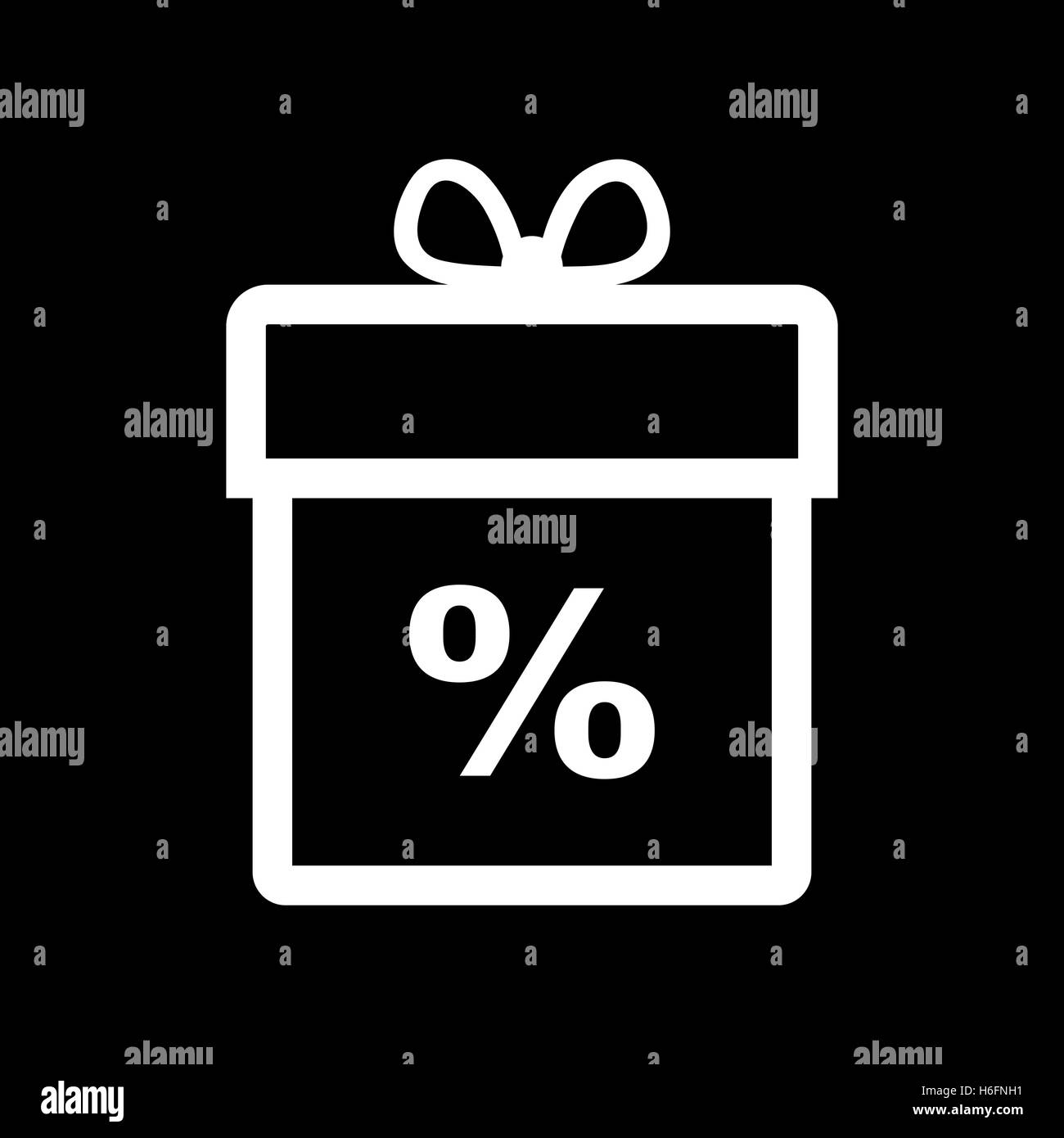 Gift box icon. Discount. Present symbol. Flat Vector illustration Stock ...
