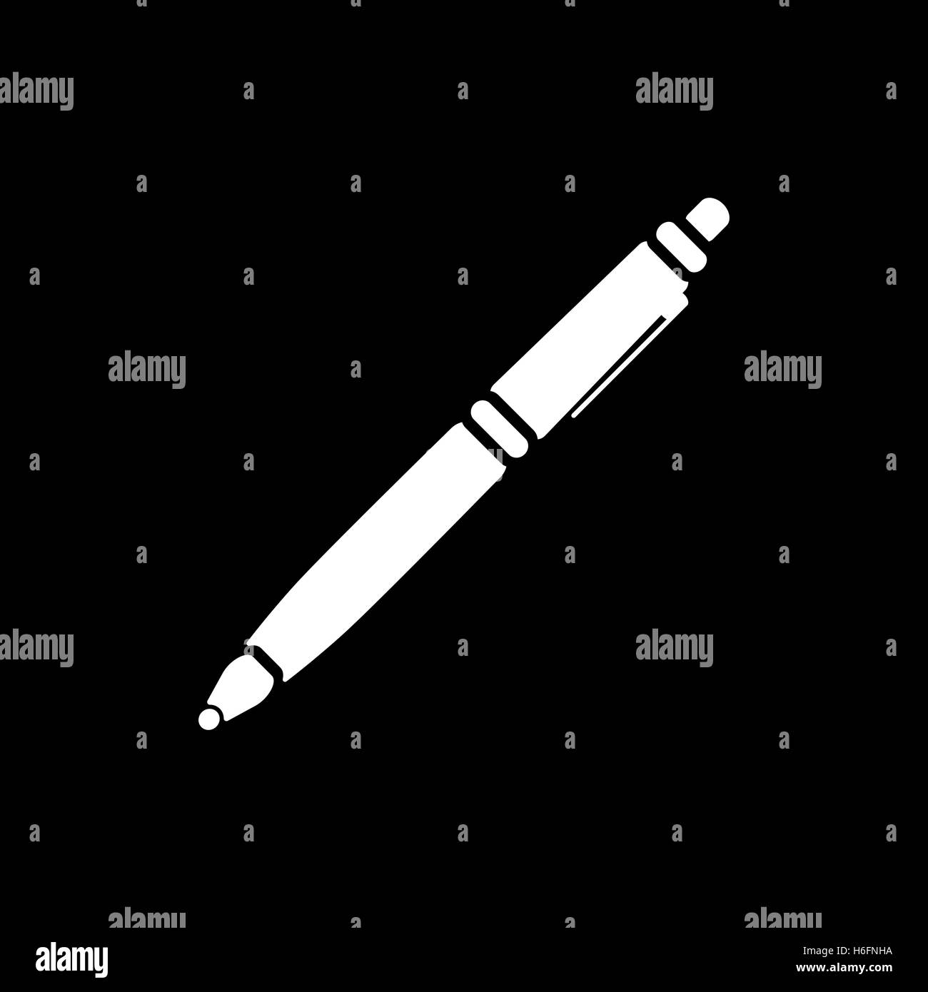 The ballpoint pen icon. Pen symbol. Flat. Vector illustration Stock ...