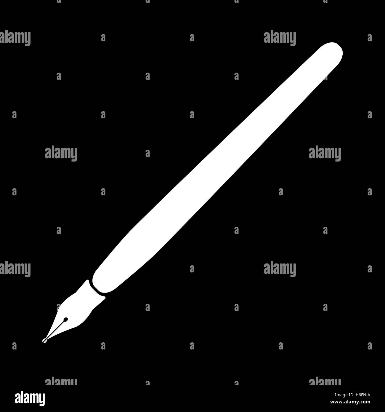 The fountain pen icon. Fountain pen symbol. Flat. Vector illustration ...