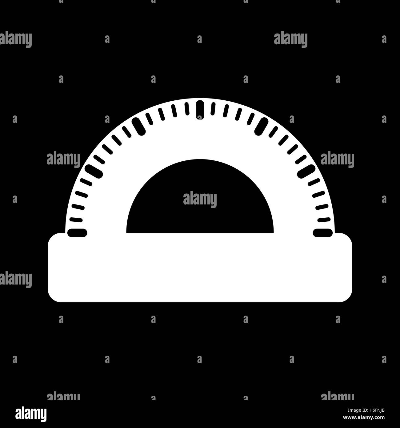 The protractor icon. Protractor symbol. Flat Vector illustration Stock ...