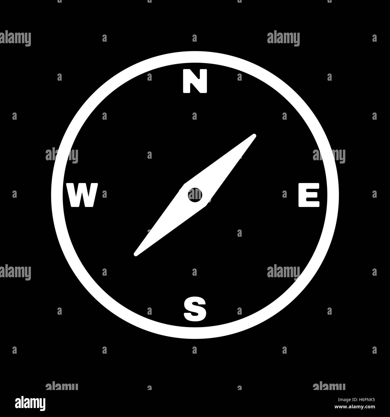 The Compass Icon Compass Symbol Flat Icon Stock Vector Image And Art Alamy