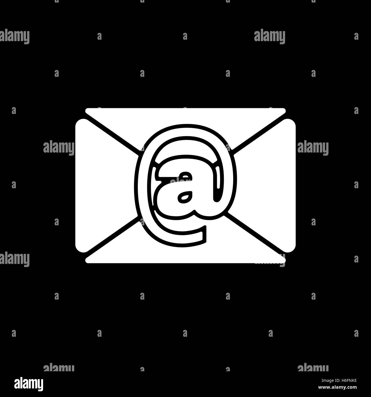 The email icon. Mail symbol. Flat Vector illustration Stock Vector ...