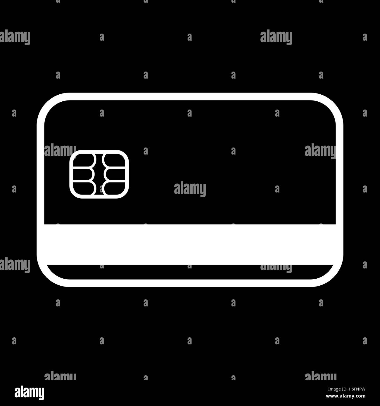 The credit card icon. Bank card symbol. Flat Vector illustration Stock ...
