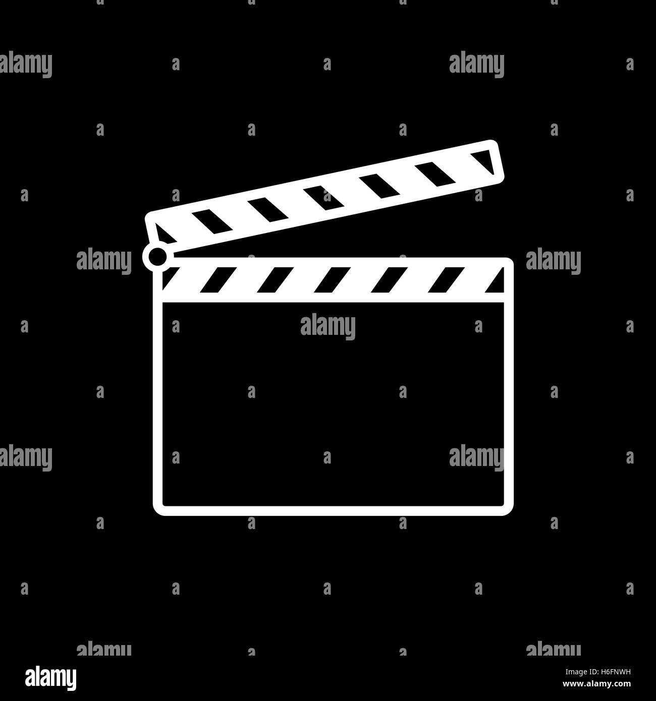 The clapper board icon. Clapper board symbol. Flat Vector illustration ...