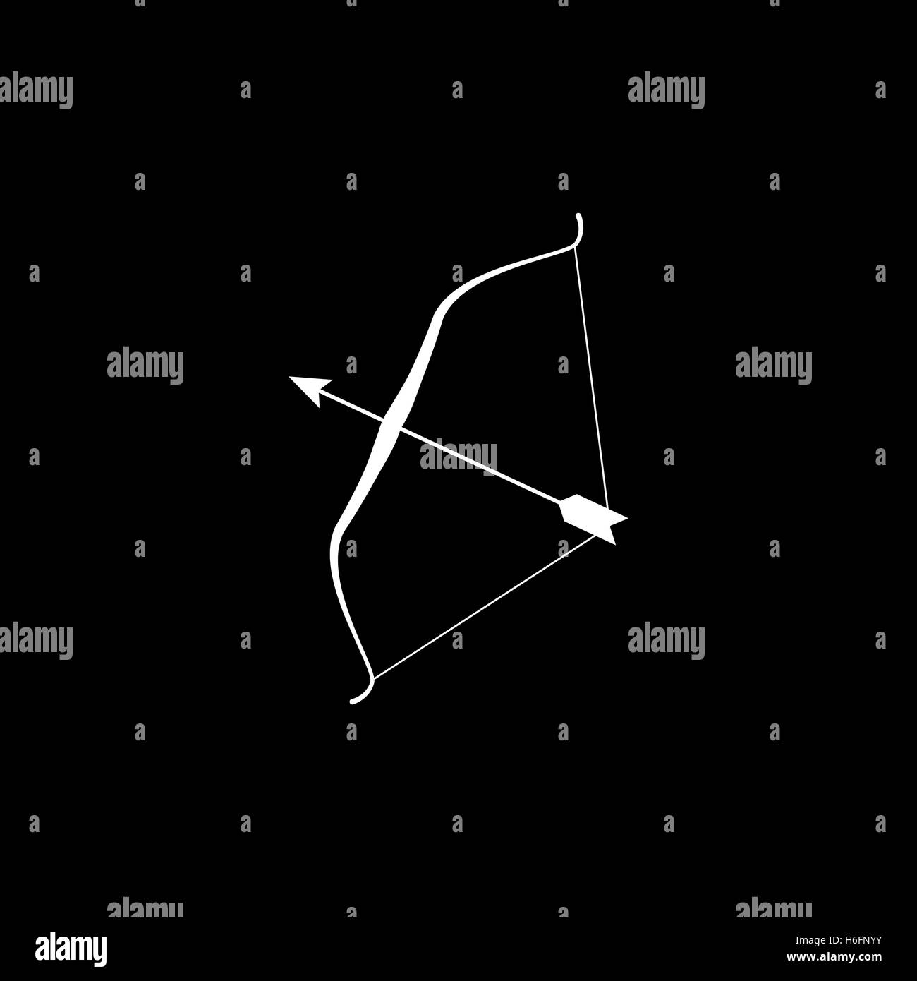 The bow icon. Bow symbol. Flat Vector illustration Stock Vector Image ...