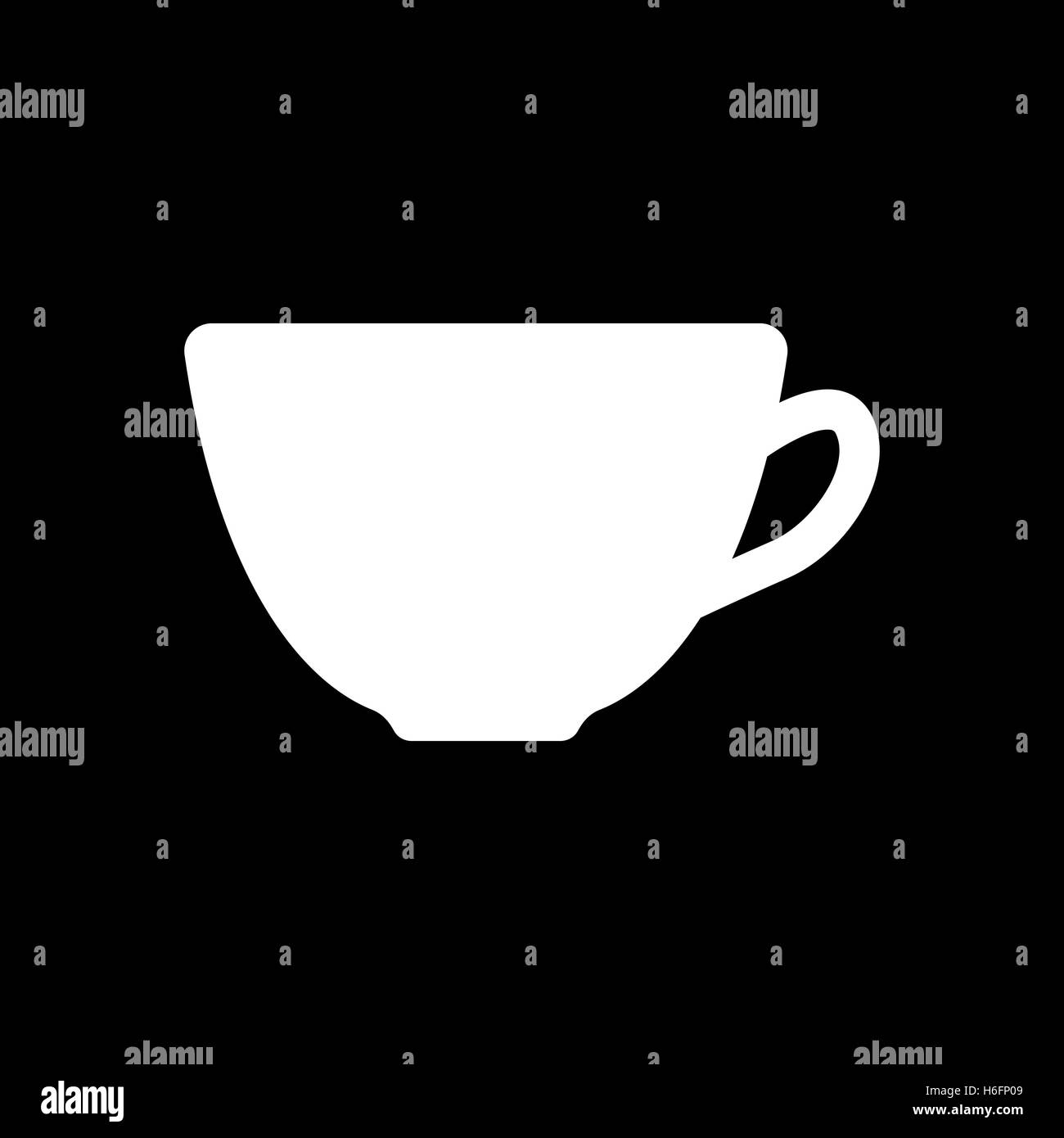 The cup icon. Tea symbol. Flat Vector illustration Stock Vector Image ...