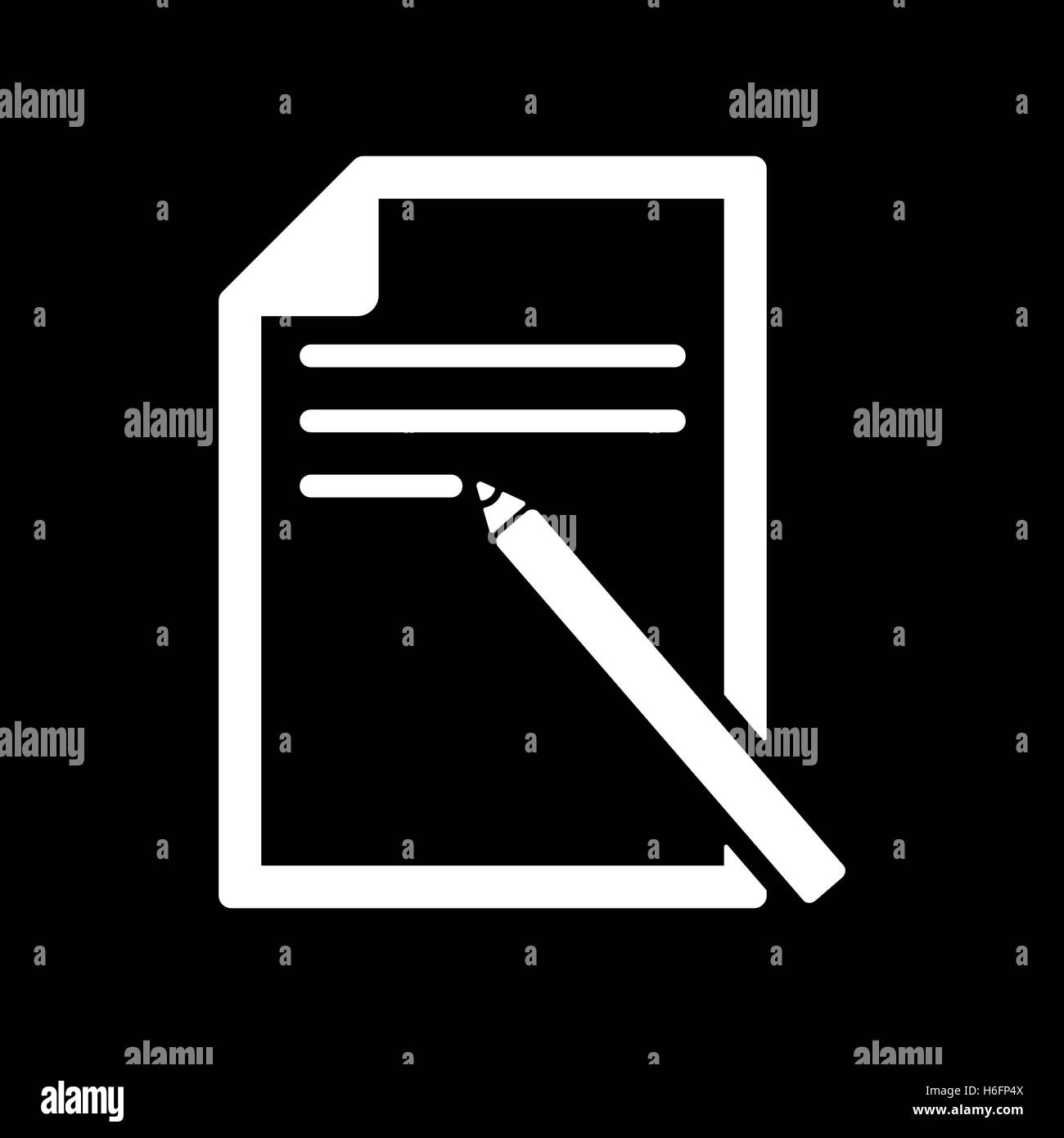 The note paper icon. Text file symbol. Flat Vector illustration Stock ...