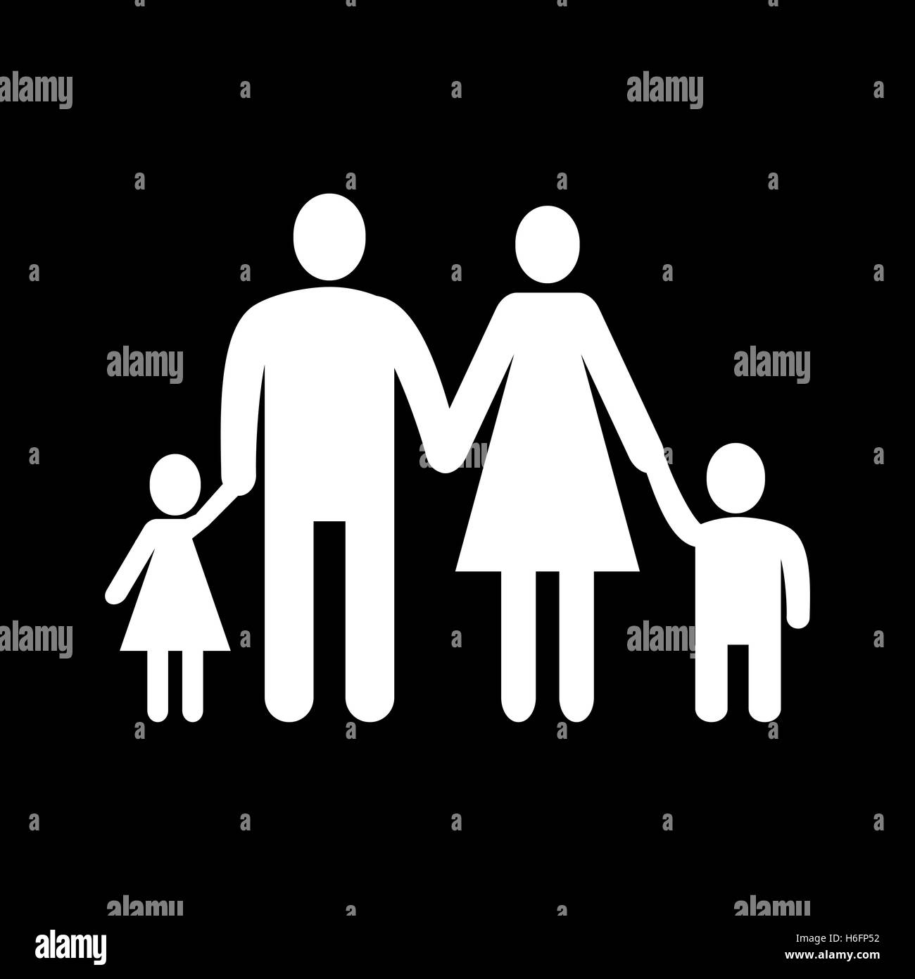 The family icon. Family symbol. Flat Vector illustration Stock Vector ...