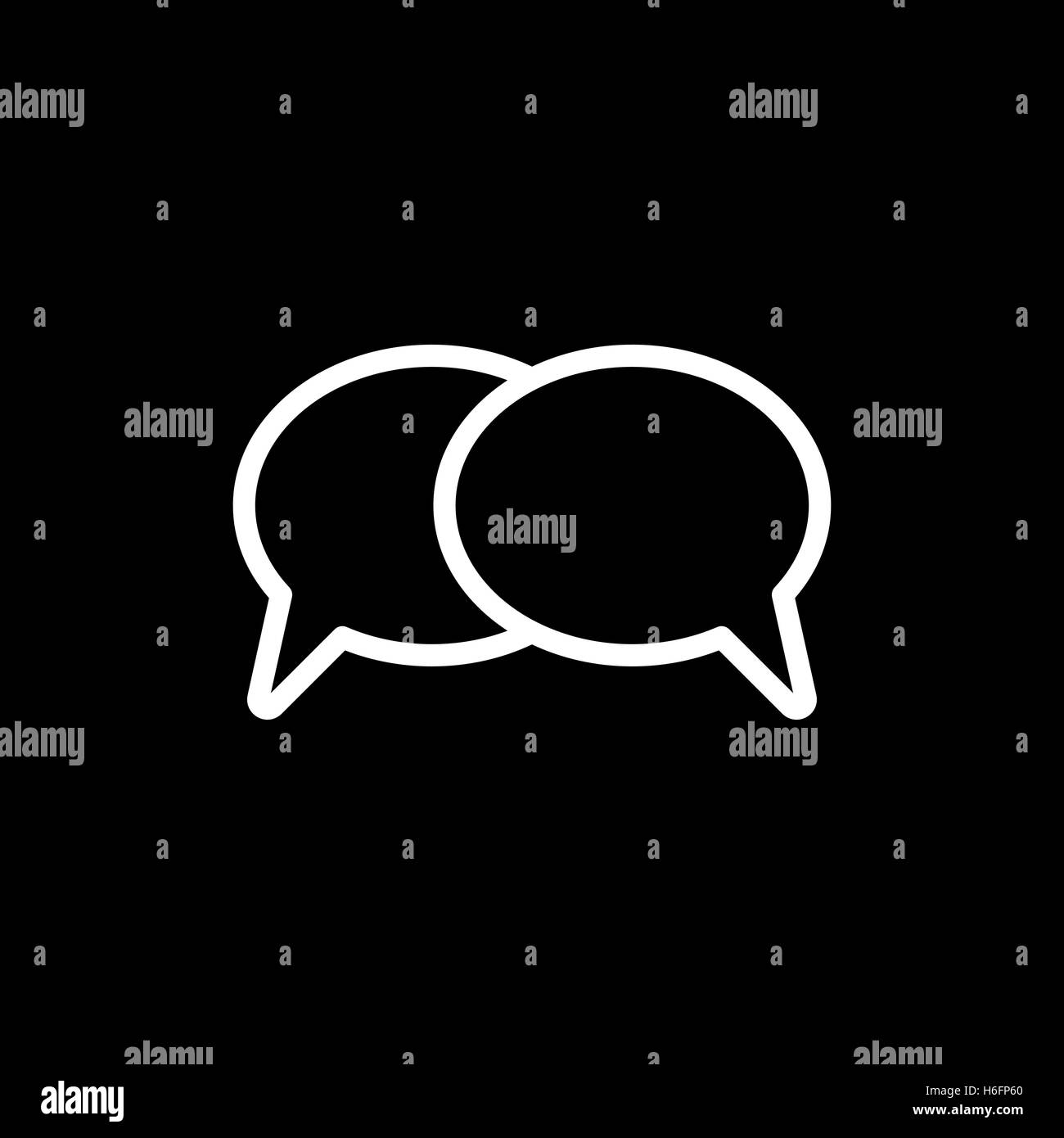 The speech bubbles icon. Talk symbol. Flat Vector illustration Stock ...