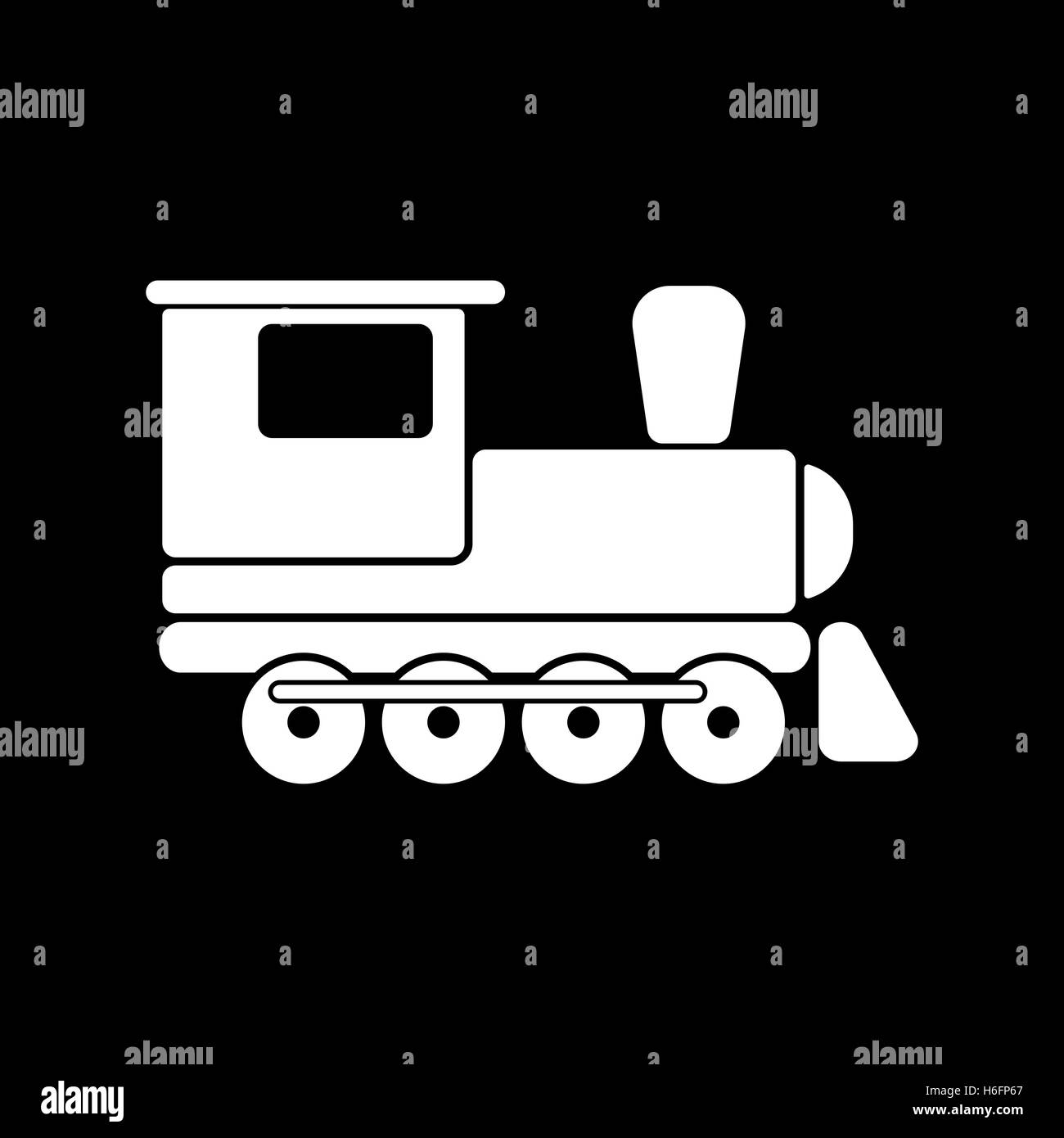 Front view old steam locomotive Stock Vector Images - Alamy