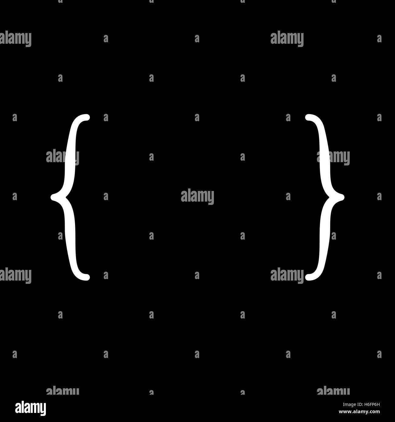 Curly Bracket Background Black and White Stock Photos & Images - Alamy