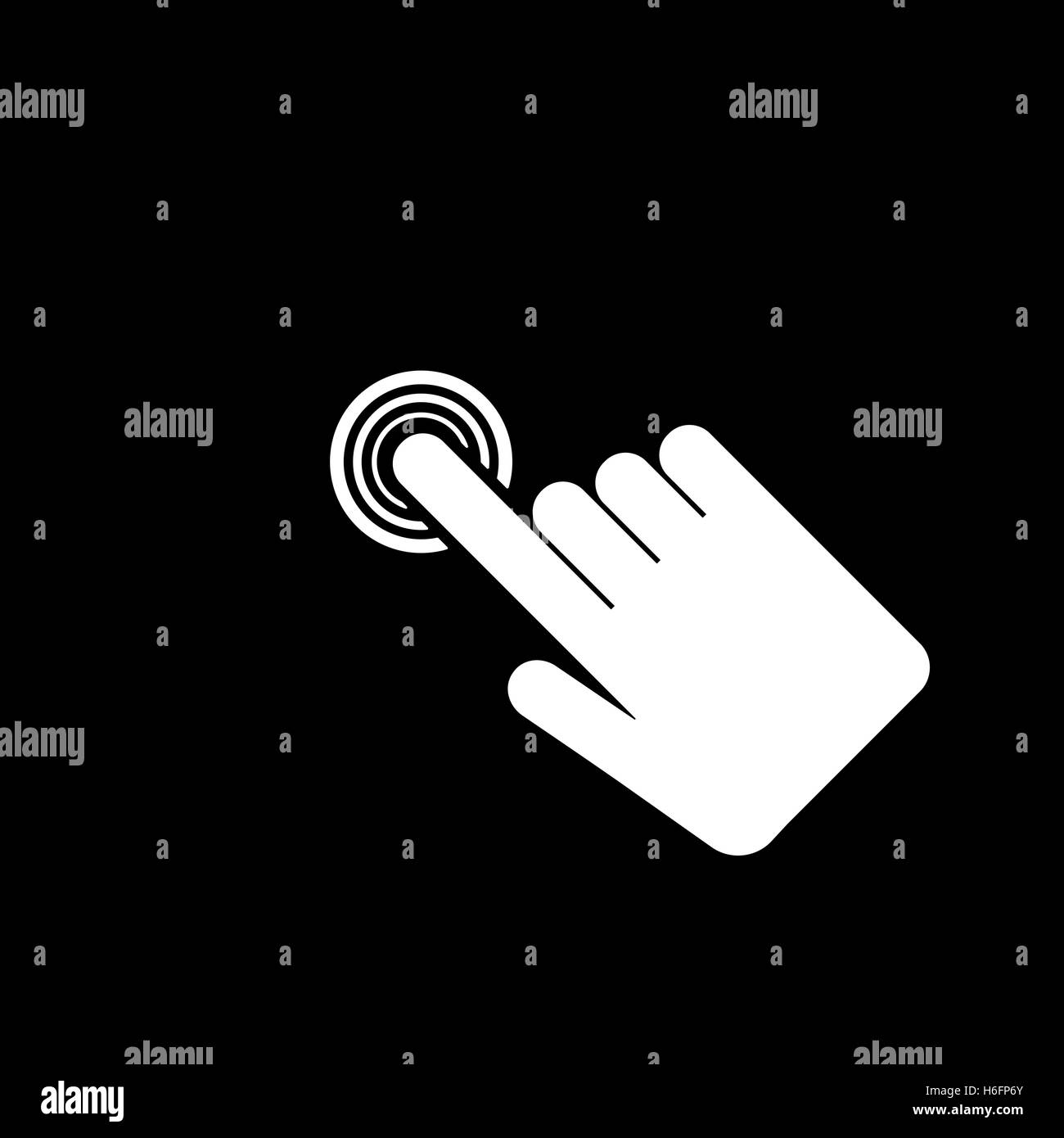 The hand click icon. Cursor symbol. Flat Vector illustration. Button ...