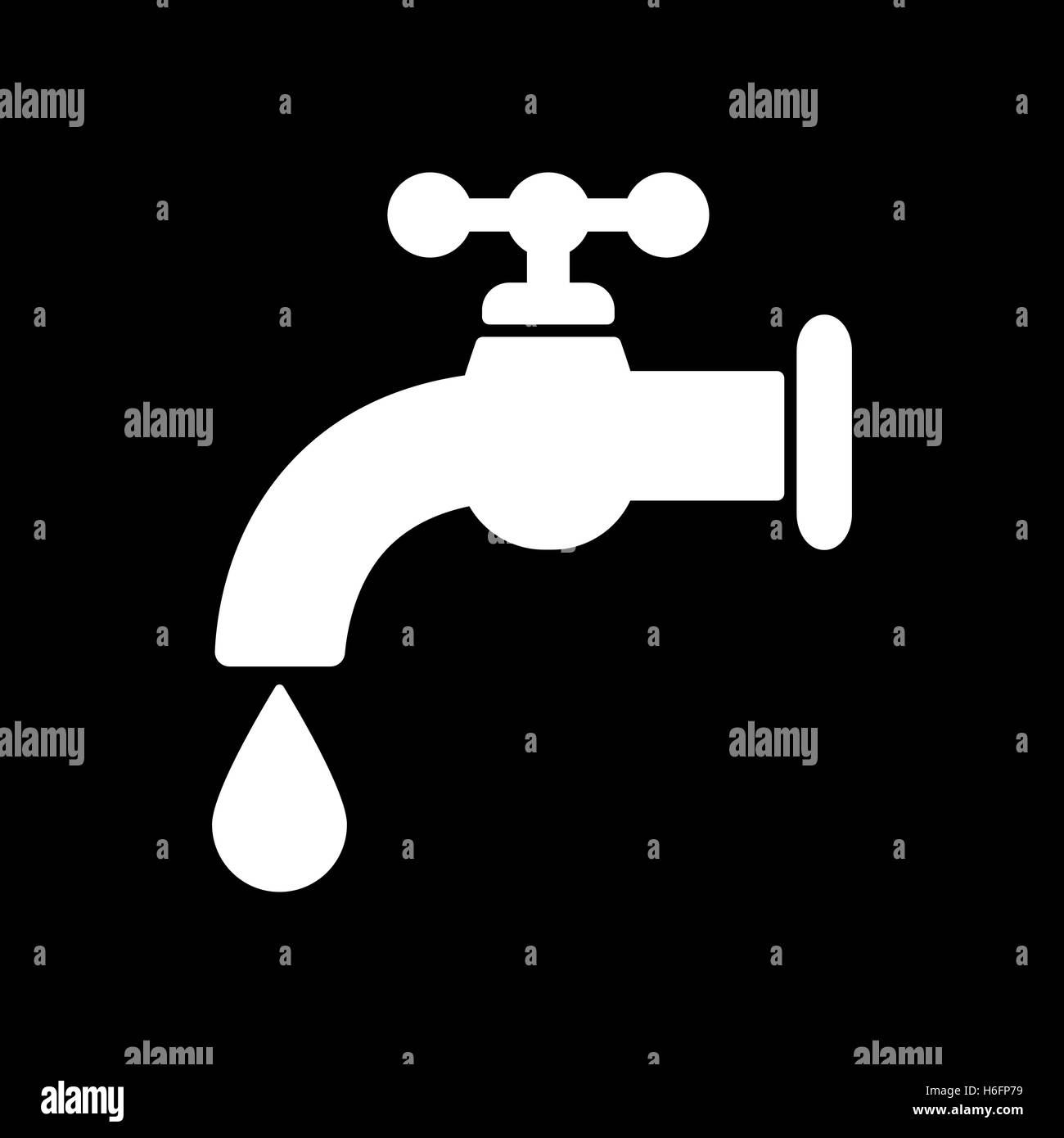 The tap water icon. Water symbol. Flat Vector illustration Stock Vector ...