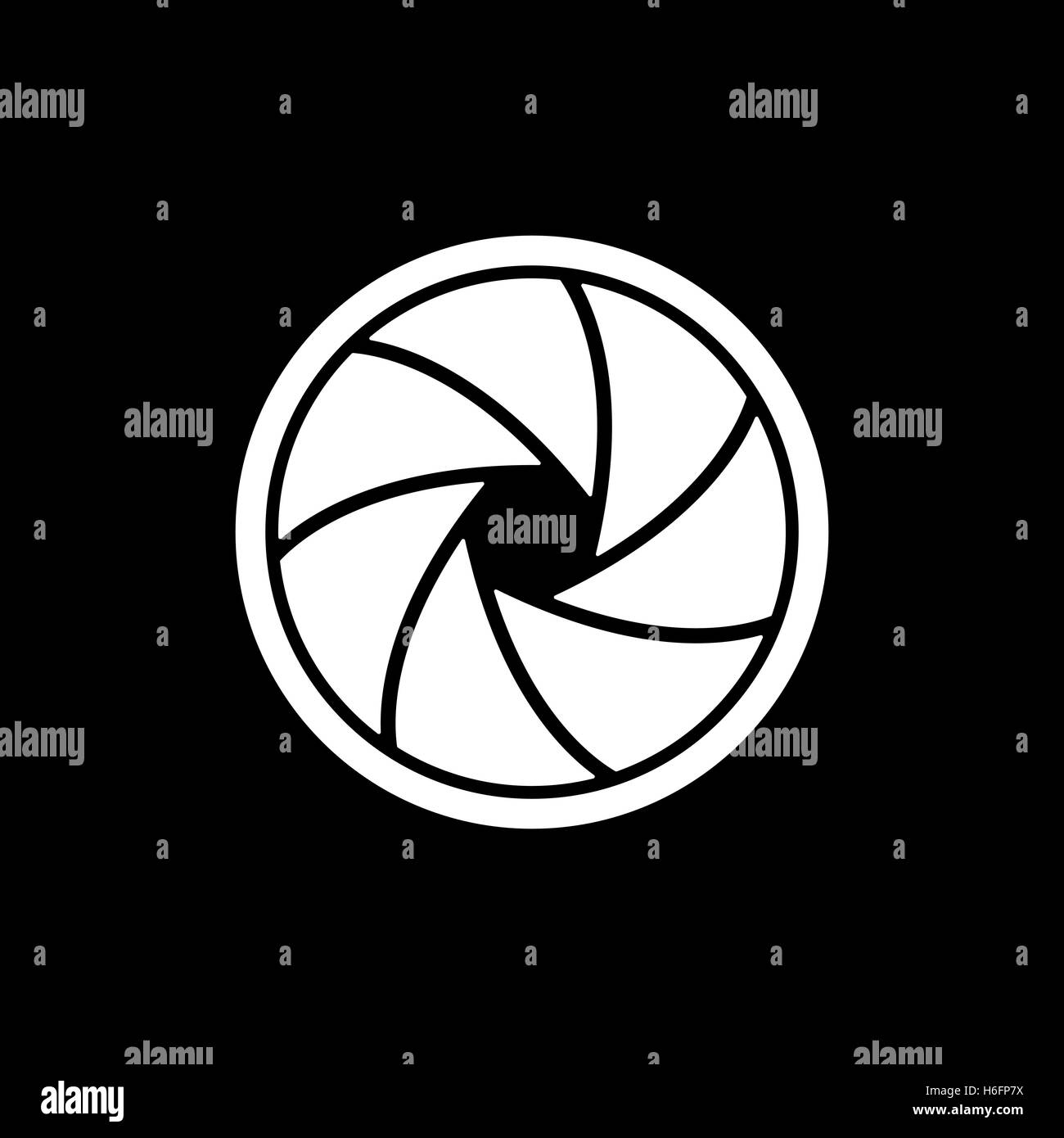 The diaphragm icon. Aperture symbol. Flat Vector illustration Stock ...