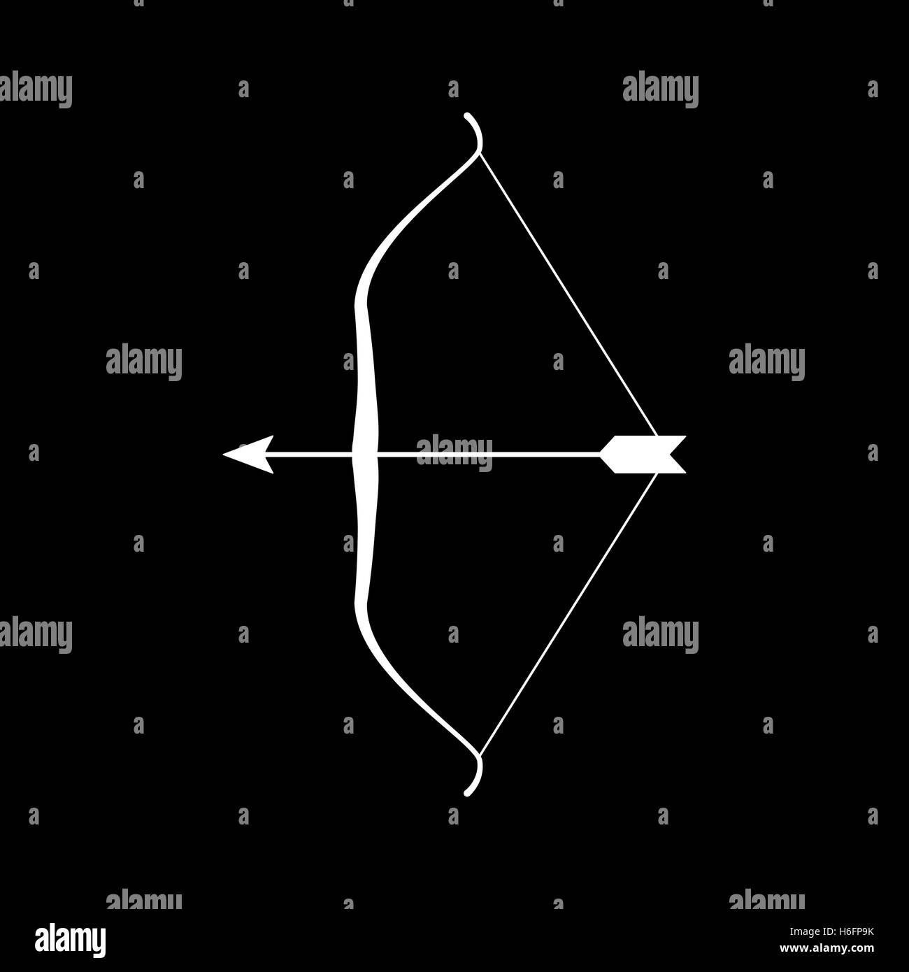 The bow icon. Bow symbol. Flat Vector illustration Stock Vector Image ...